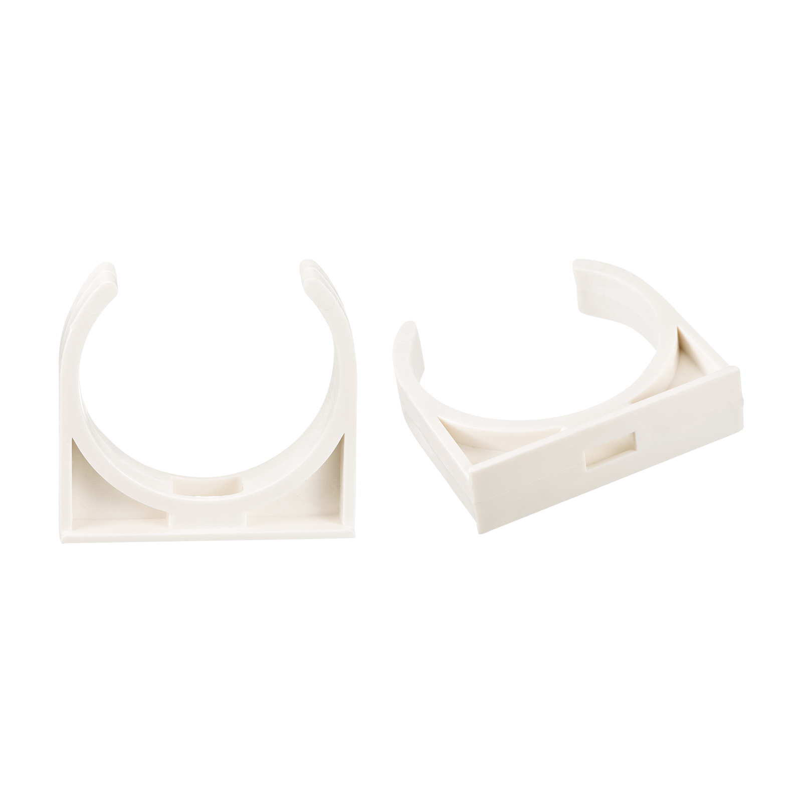 Uxcell 50mm White PPR U Shaped Pipe Clamps Clips Hose Fittings 24 Pack ...