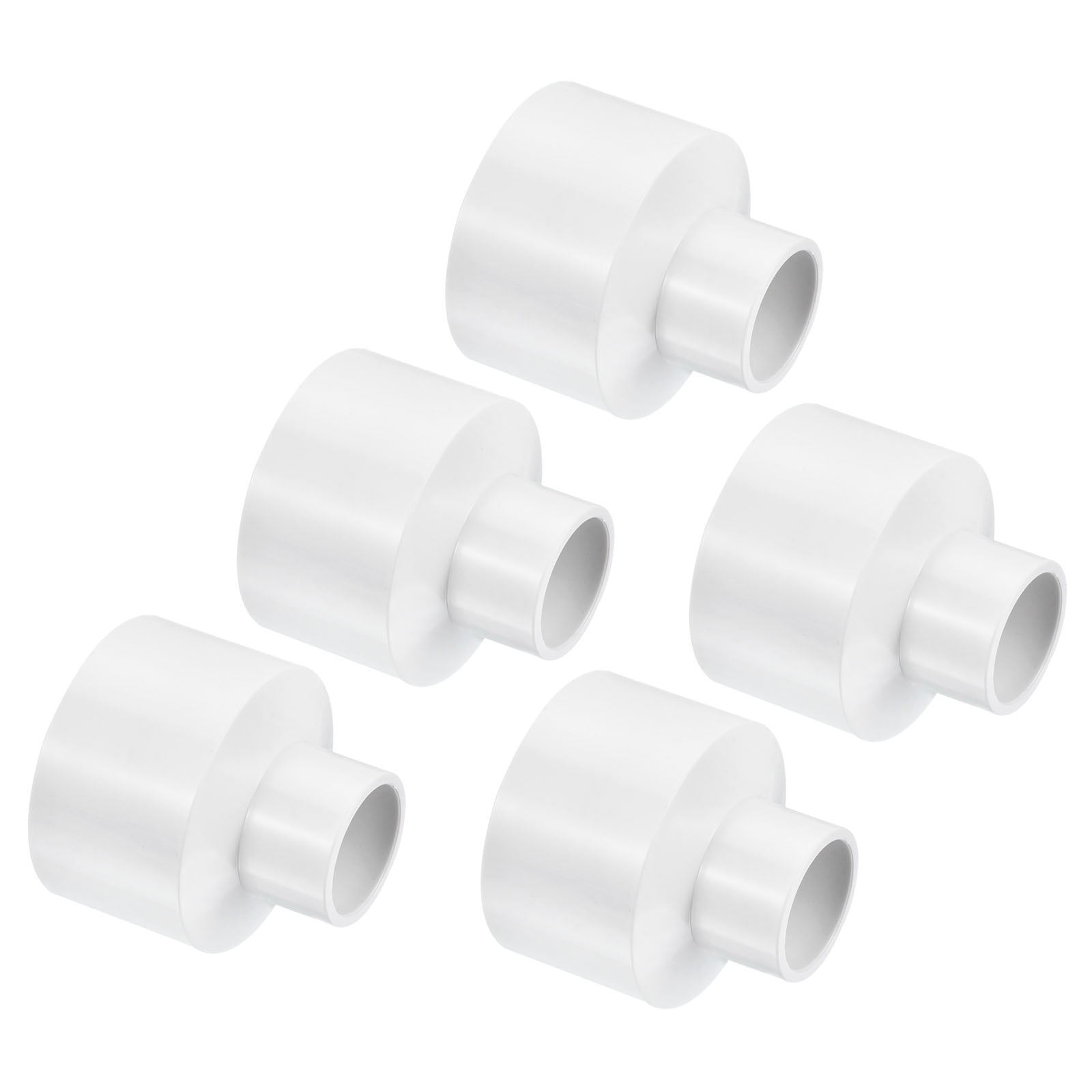 Uxcell ID Reducer Pipe Fitting Straight Adapter Connector, White 50mm ...