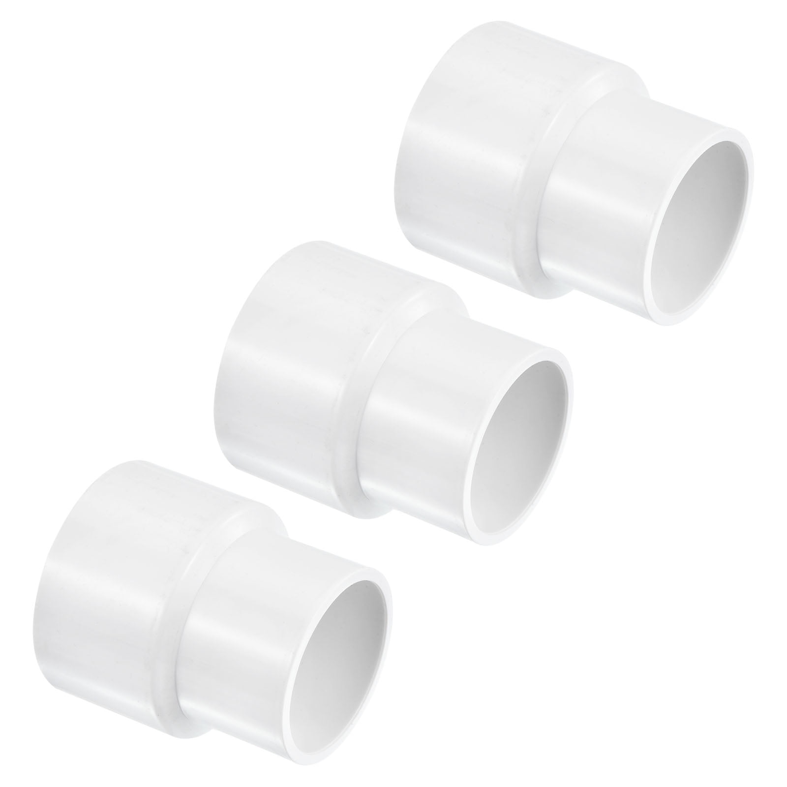 Uxcell ID Reducer Pipe Fitting Straight Adapter Connector, White 50mm ...