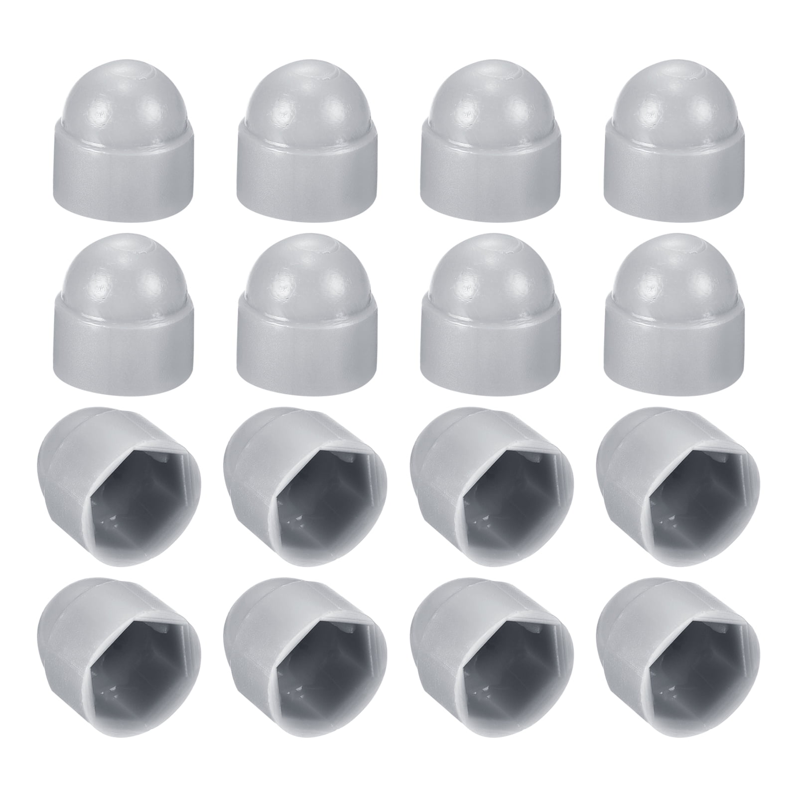 Uxcell 50pack Hex Nut Cover, M4 Grey Plastic Dome Nut Protection Cap ...