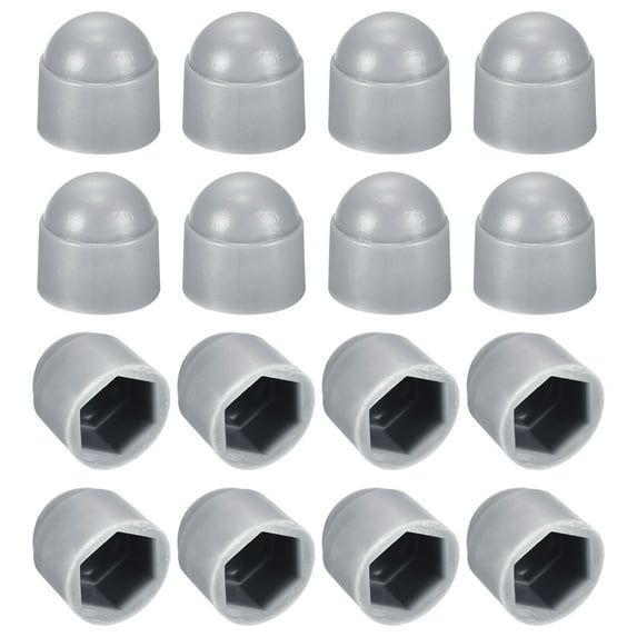 Uxcell 50pack Hex Nut Cover, M6 Grey Plastic Dome Nut Protection Cap ...