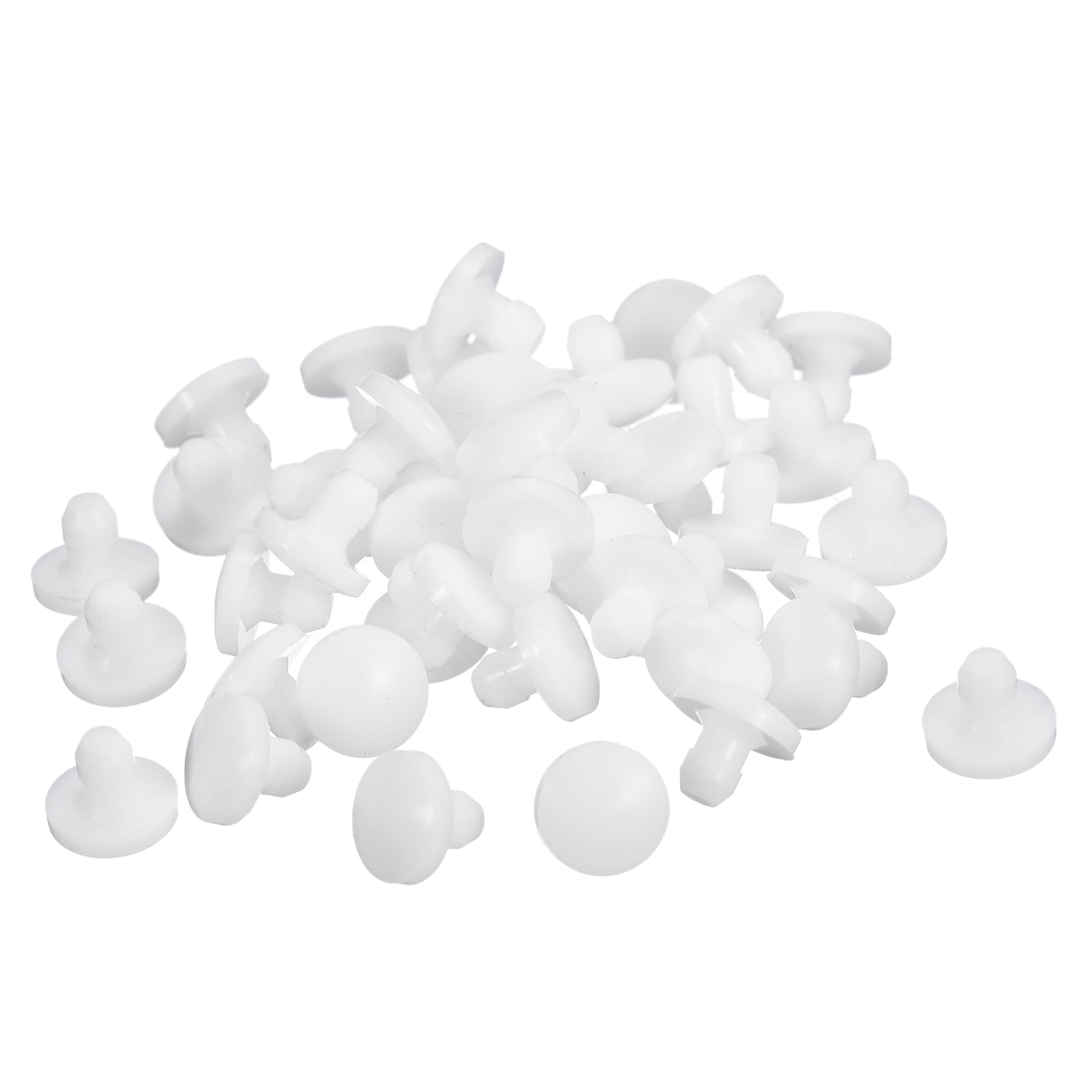 Uxcell 50pack Silicone Plugs, Rubber Round Snap in Locking Hole Plugs ...