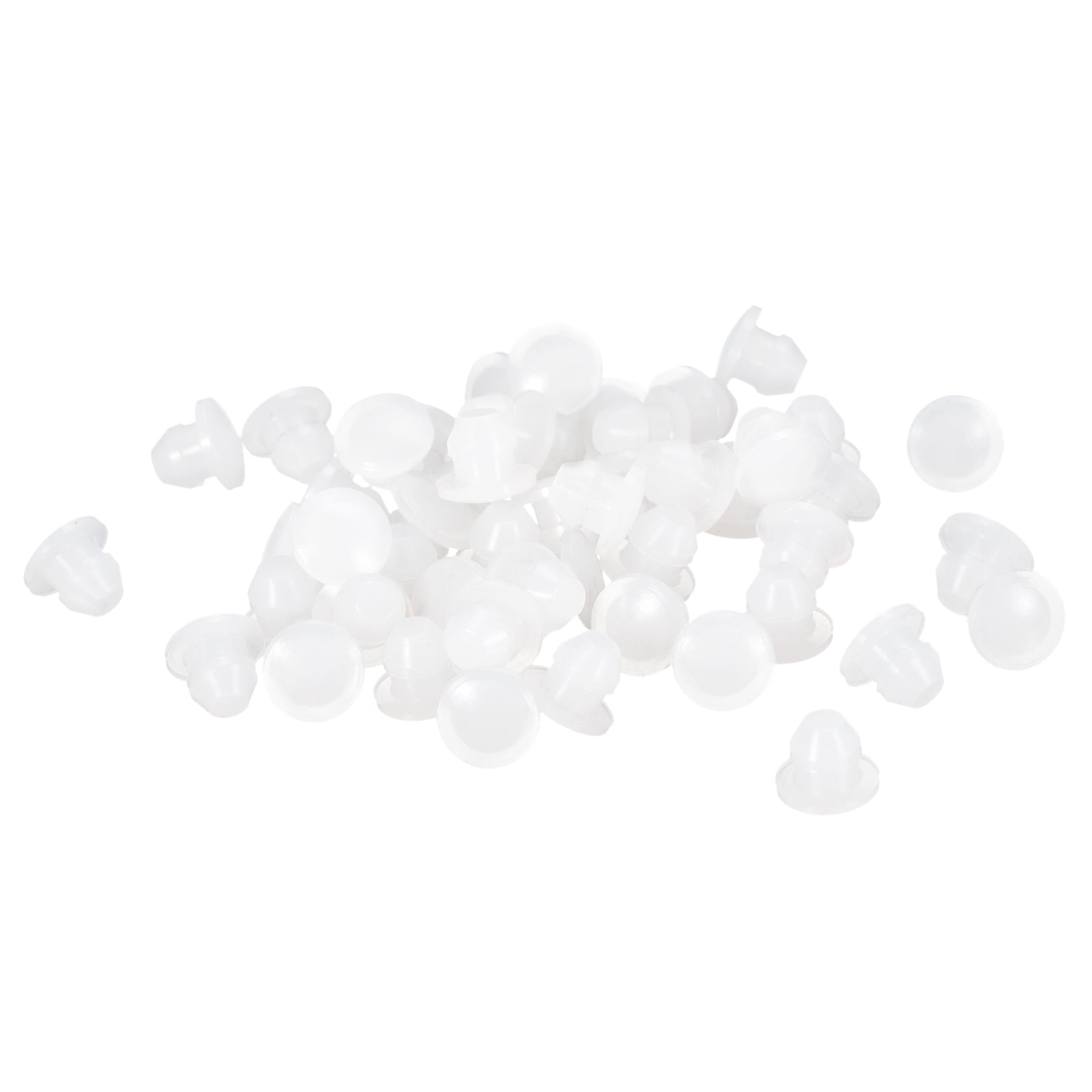 Uxcell 50pack Silicone Plugs, Rubber Round Snap in Locking Hole Plugs ...