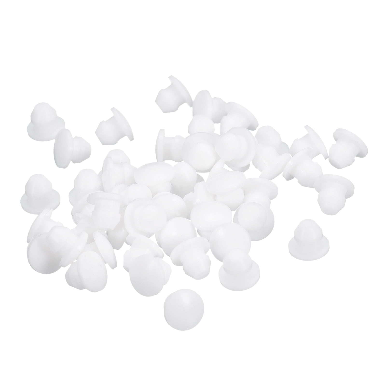 Uxcell 50pack Silicone Plugs, Rubber Round Snap in Locking Hole Plugs ...
