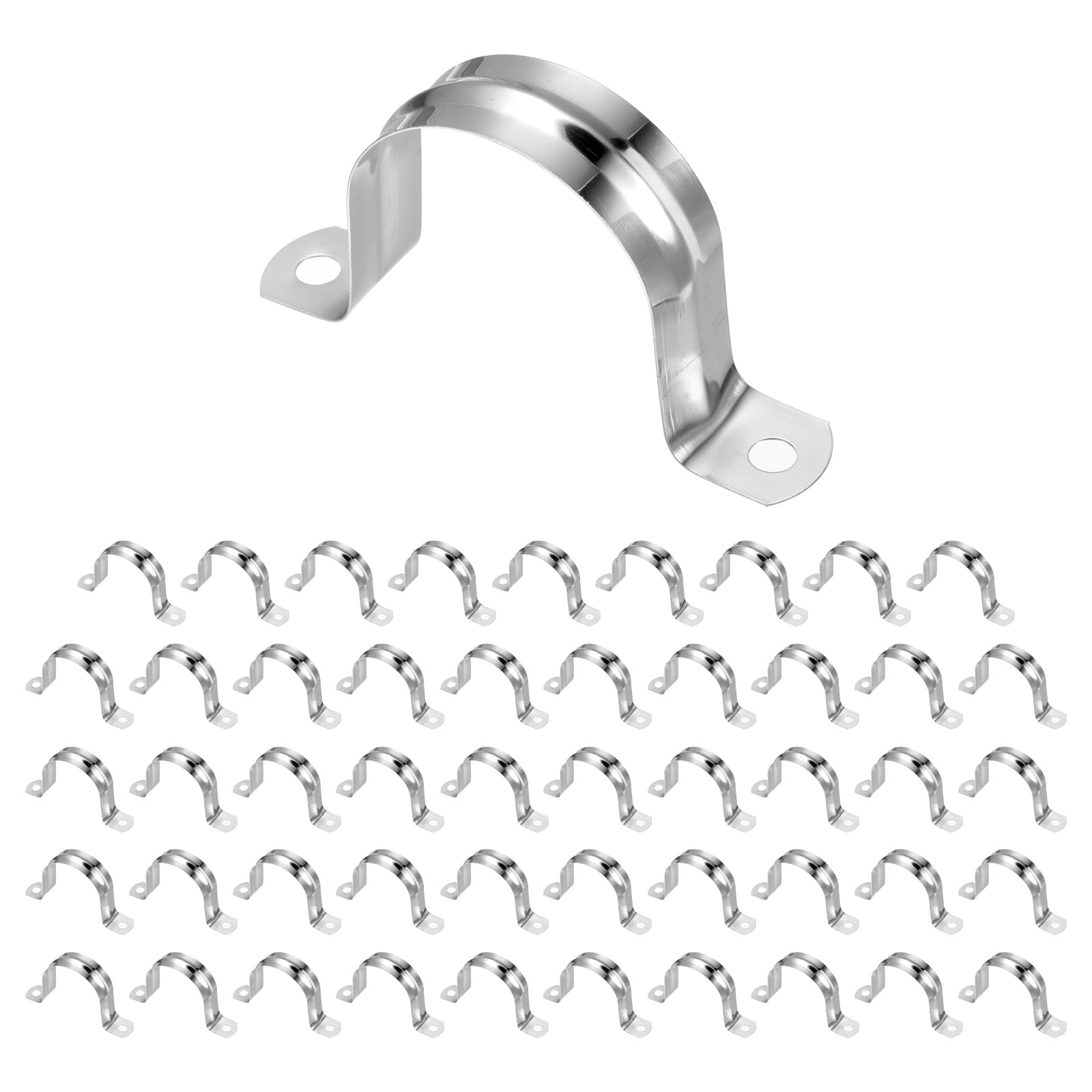Uxcell 50pcs 1 3/4-Inch 45mm Conduit Clamps M45 U Tube Pipe Clamp ...