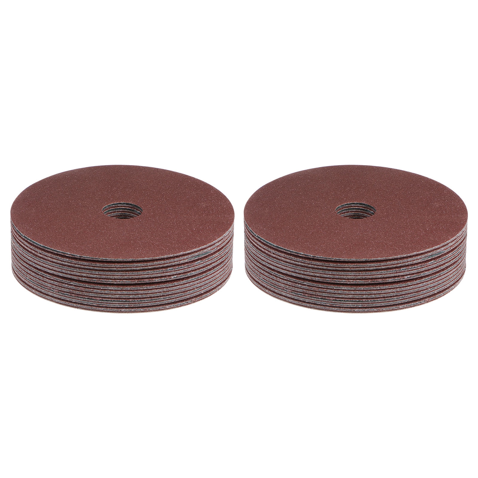 Uxcell 50pcs 120 Grit Aluminum Oxide Resin Fiber Discs 5"x7/8" Sanding ...