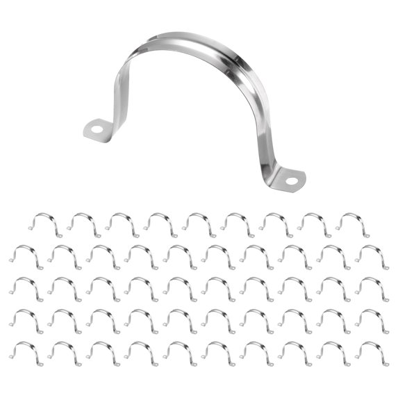 Uxcell 50pcs 3-Inch 75mm Conduit Clamps M75 U Tube Pipe Clamp Stainless ...