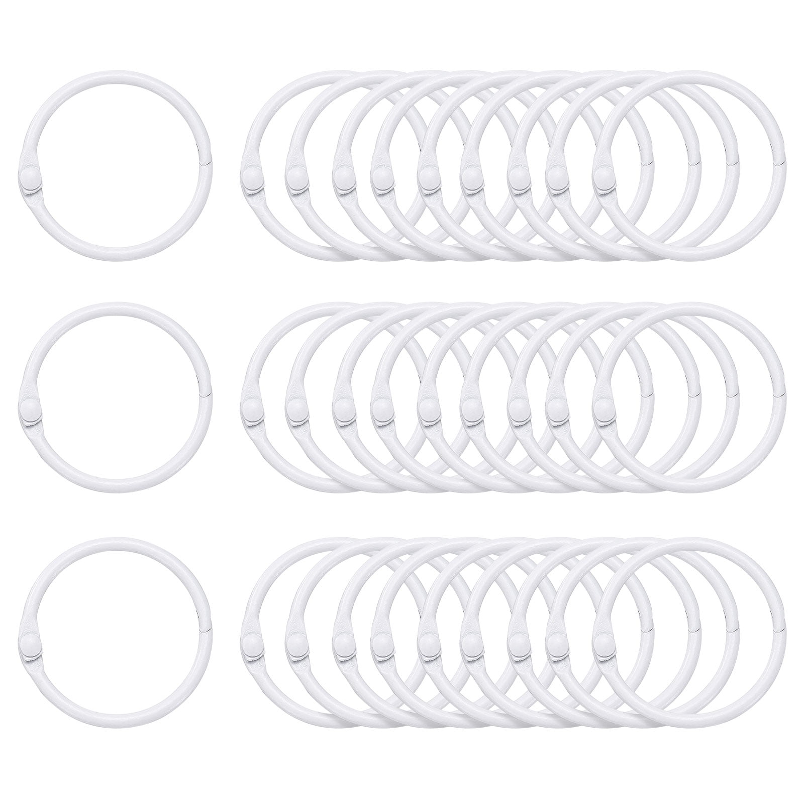 Uxcell 50pcs Binder Rings 1 Inch Loose Leaf Binder Ring Metal Book ...