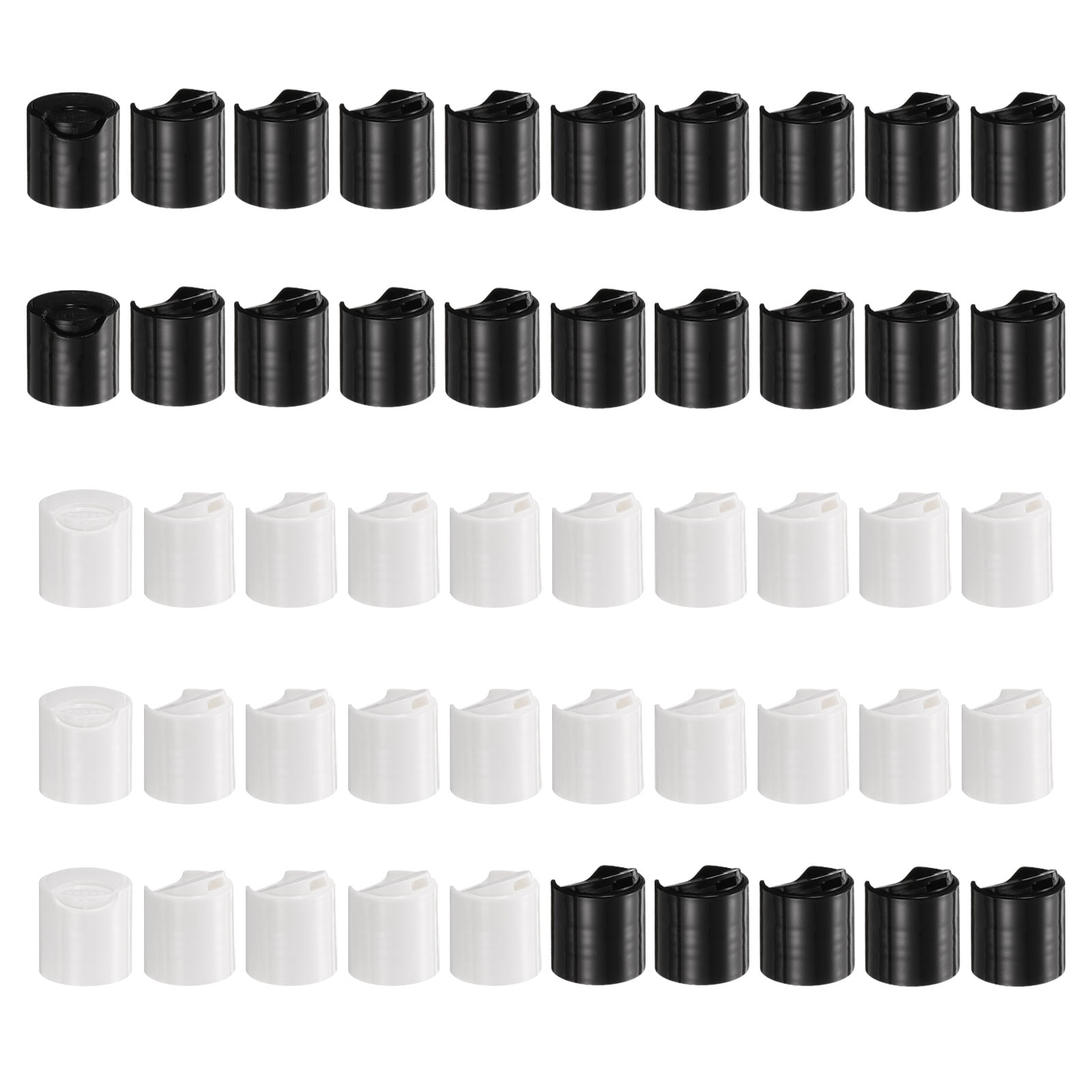 Uxcell 50pcs PP Plastic Disc Top Caps, 24/410 Replacement Press Caps ...