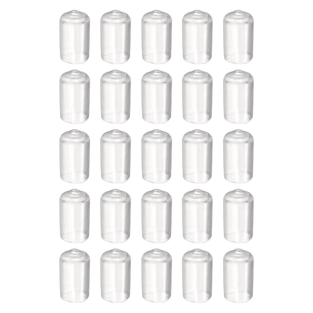 Uxcell 50pcs Round Rubber End Caps 12mm ID Bolt Covers Caps Vinyl ...