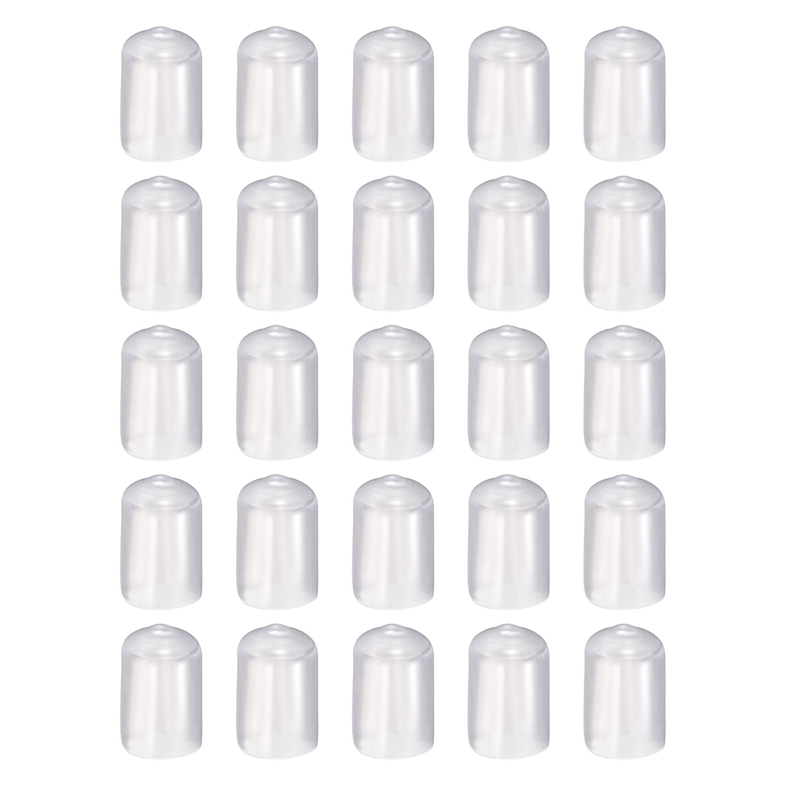 Uxcell 50pcs Round Rubber End Caps 15mm ID Bolt Covers Caps Vinyl ...