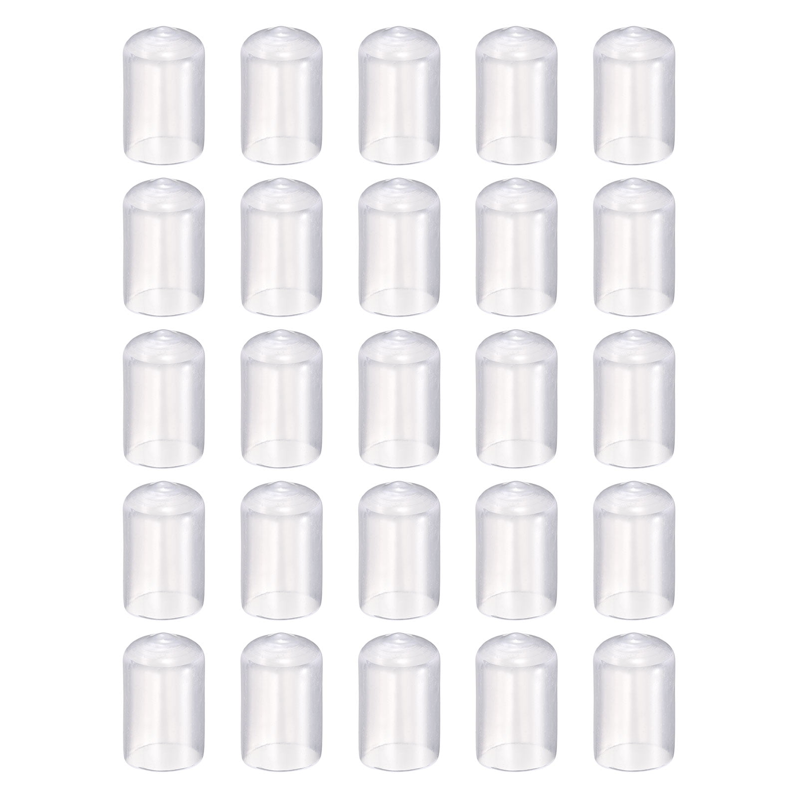 Uxcell 50pcs Round Rubber End Caps 17mm ID Bolt Covers Caps Vinyl ...