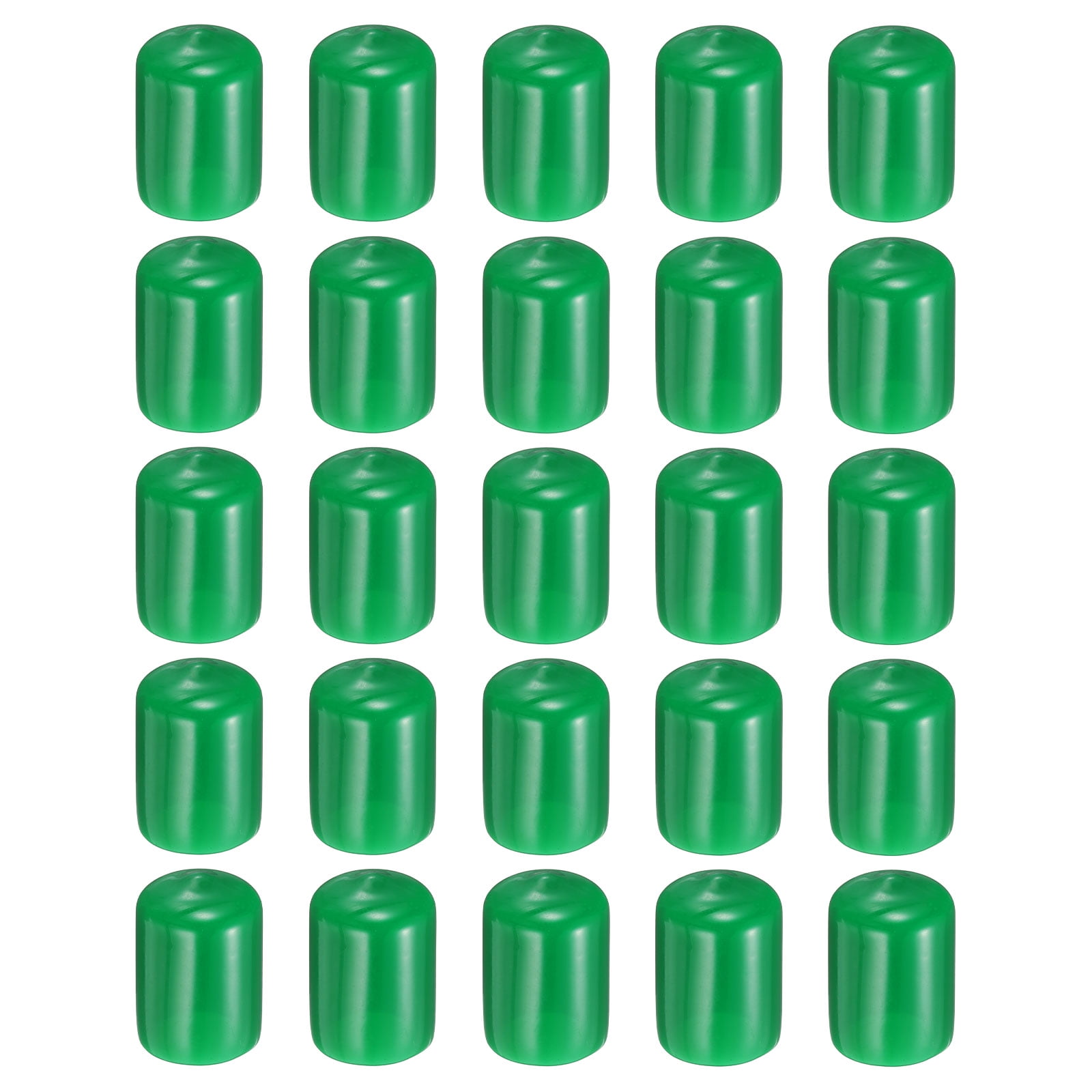 Uxcell 50pcs Round Rubber End Caps 19mm ID Bolt Covers Caps Vinyl ...