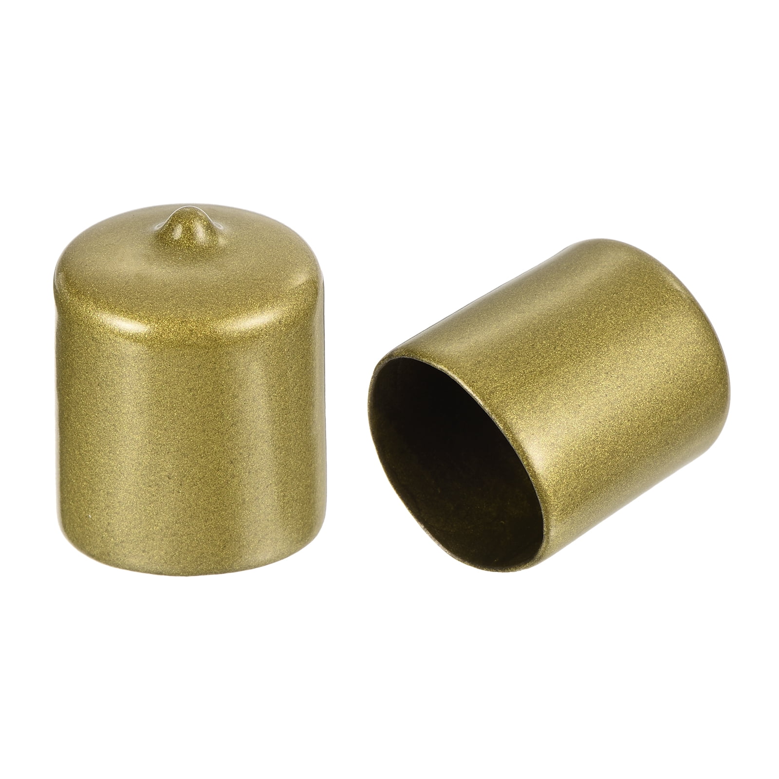 Uxcell 50pcs Round Rubber End Caps 24mm Gold Vinyl Cover Screw Thread Protectors - Walmart.com