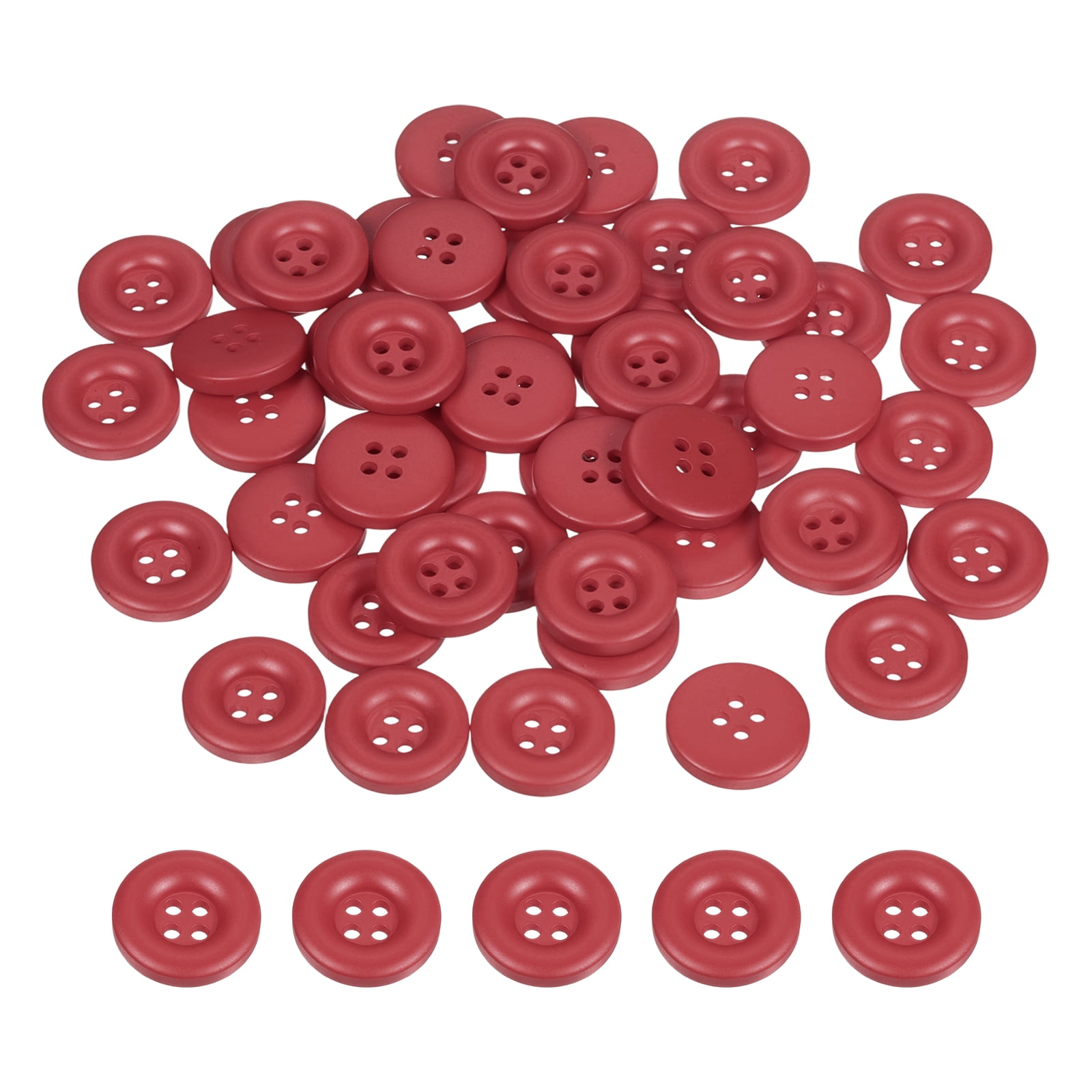 Uxcell 50pcs Sewing Button 20mm 4 Holes Resin Round Crafting Buttons ...
