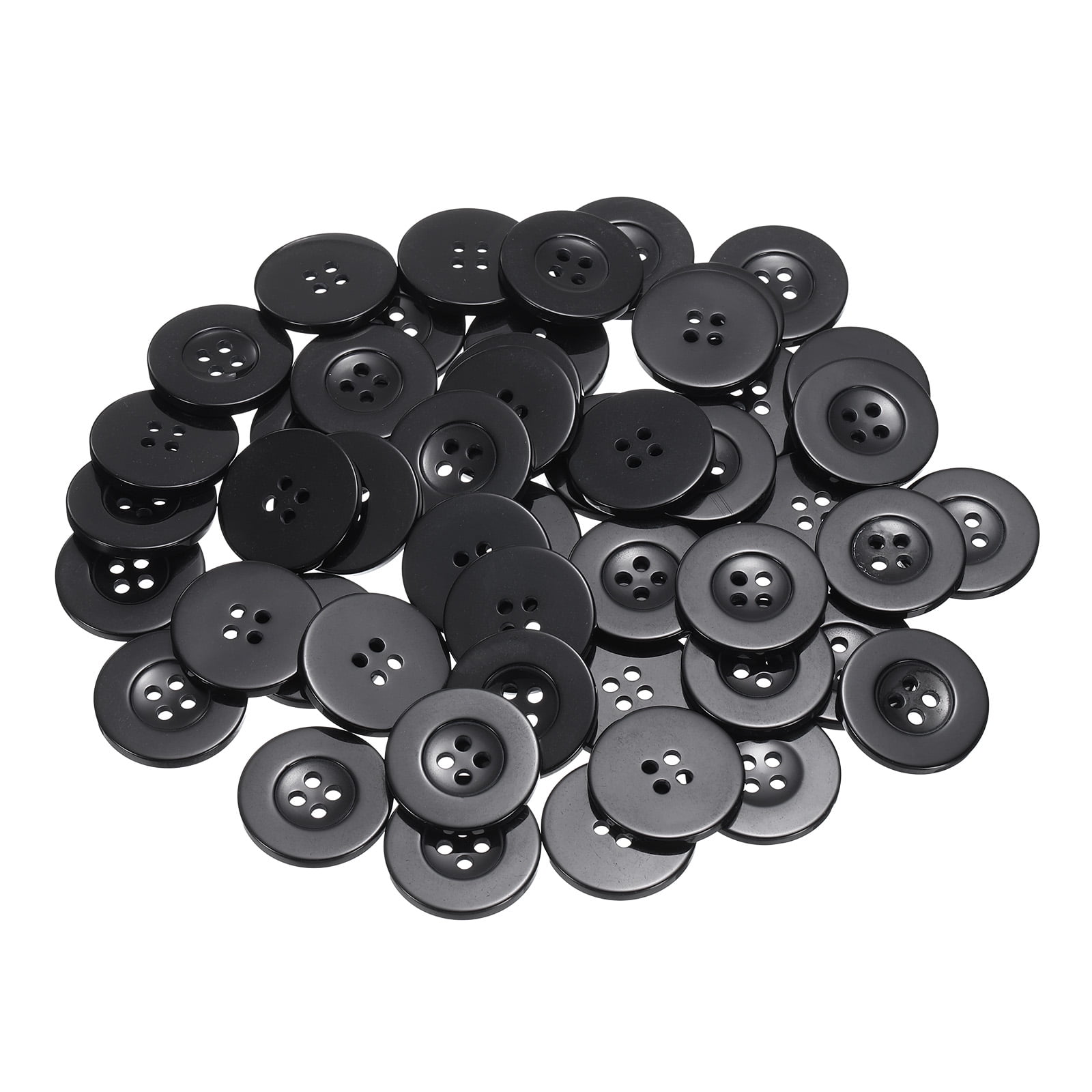 Uxcell 50pcs Sewing Buttons 1"(25mm) Resin Round Buttons 4-Hole Durable ...