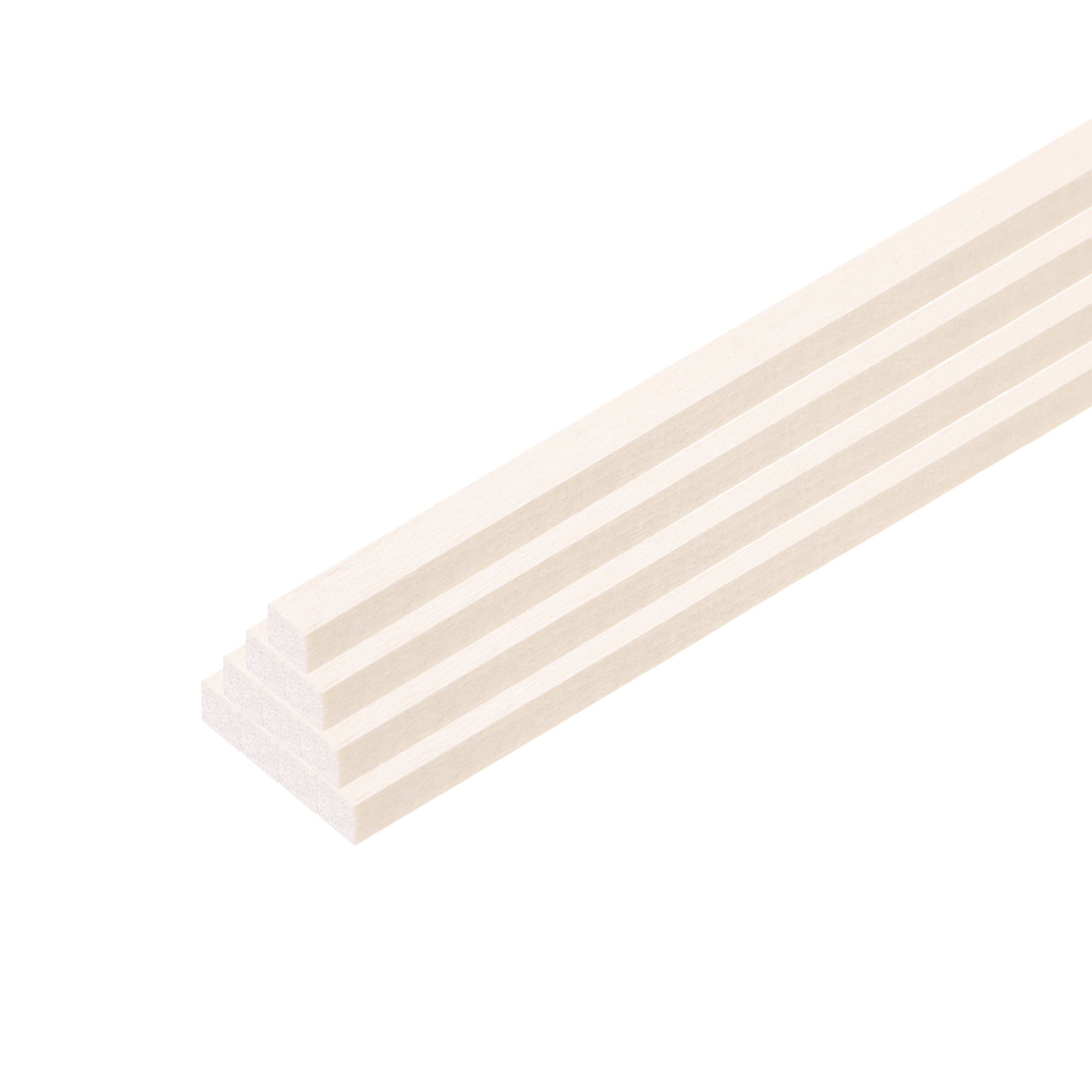 Uxcell 50pcs Wood sticks, 1/4"x 1/4" x 12" Rectangle Wooden Cube Wood ...