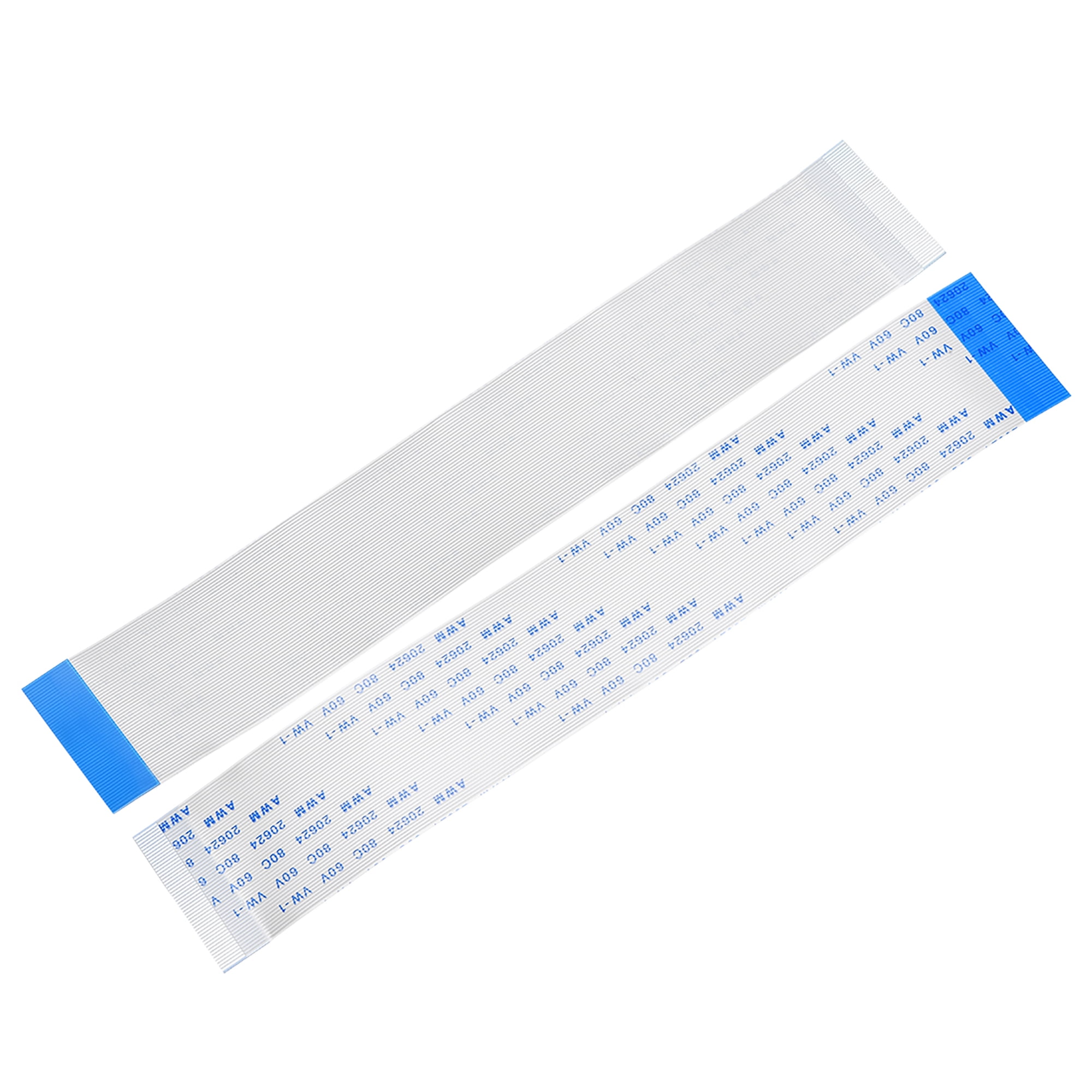 Uxcell 50pins Flexible Flat Cable FPC FFC B Type Ribbon Cable PE White ...