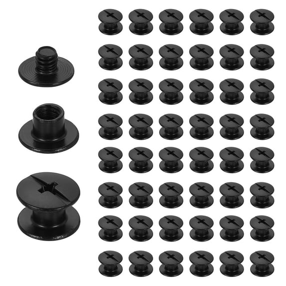 Uxcell 50set Chicago Screw M5 x 4mm 6mm Length Metal Phillips Nail ...