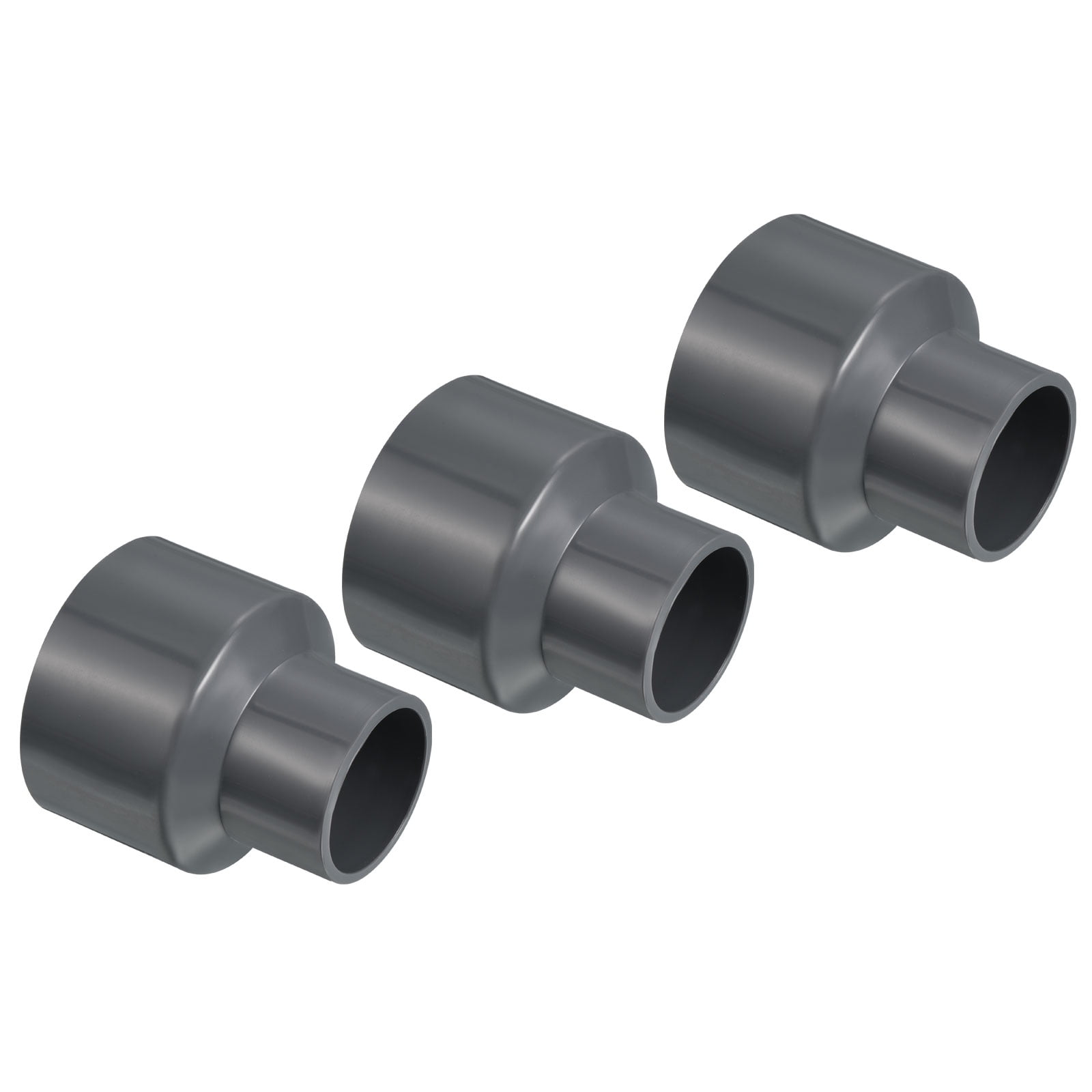 Uxcell 50x32mm PVC Reducer Pipe Fitting Straight Coupling Connector ...