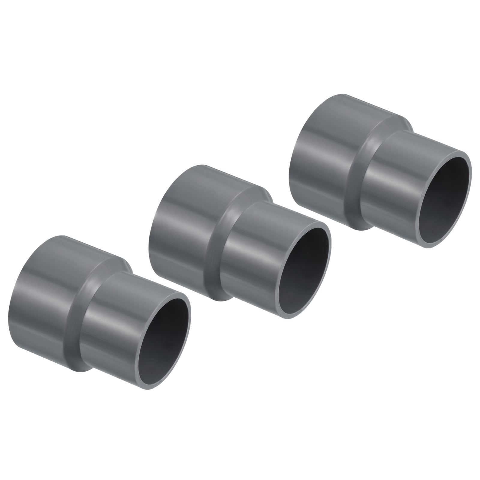 Uxcell 50x40mm PVC Reducer Pipe Fitting Straight Coupling Connector ...