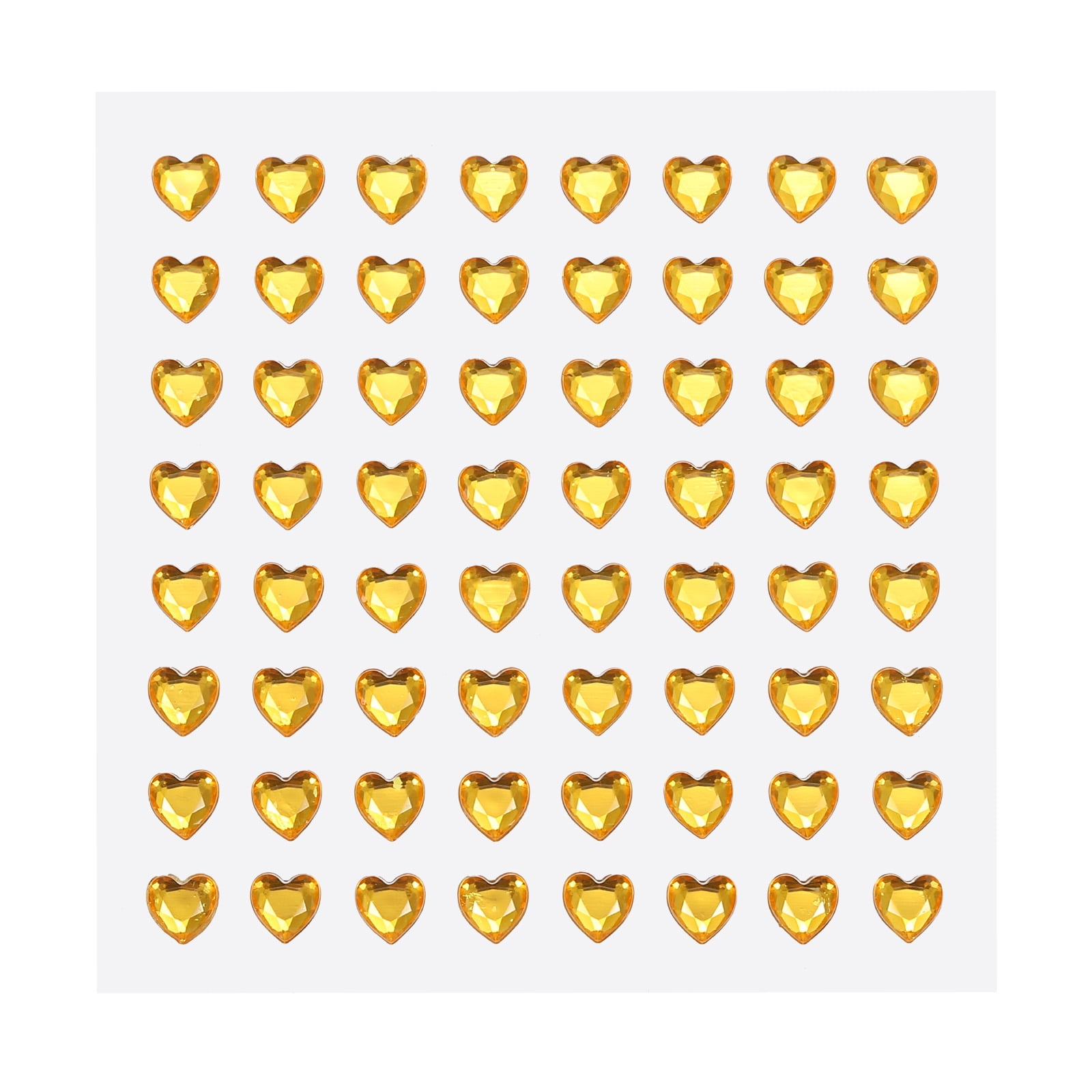 Uxcell 512 Pcs Heart Rhinestone 6mm Self Adhesive Gems Stickers Jewelry ...