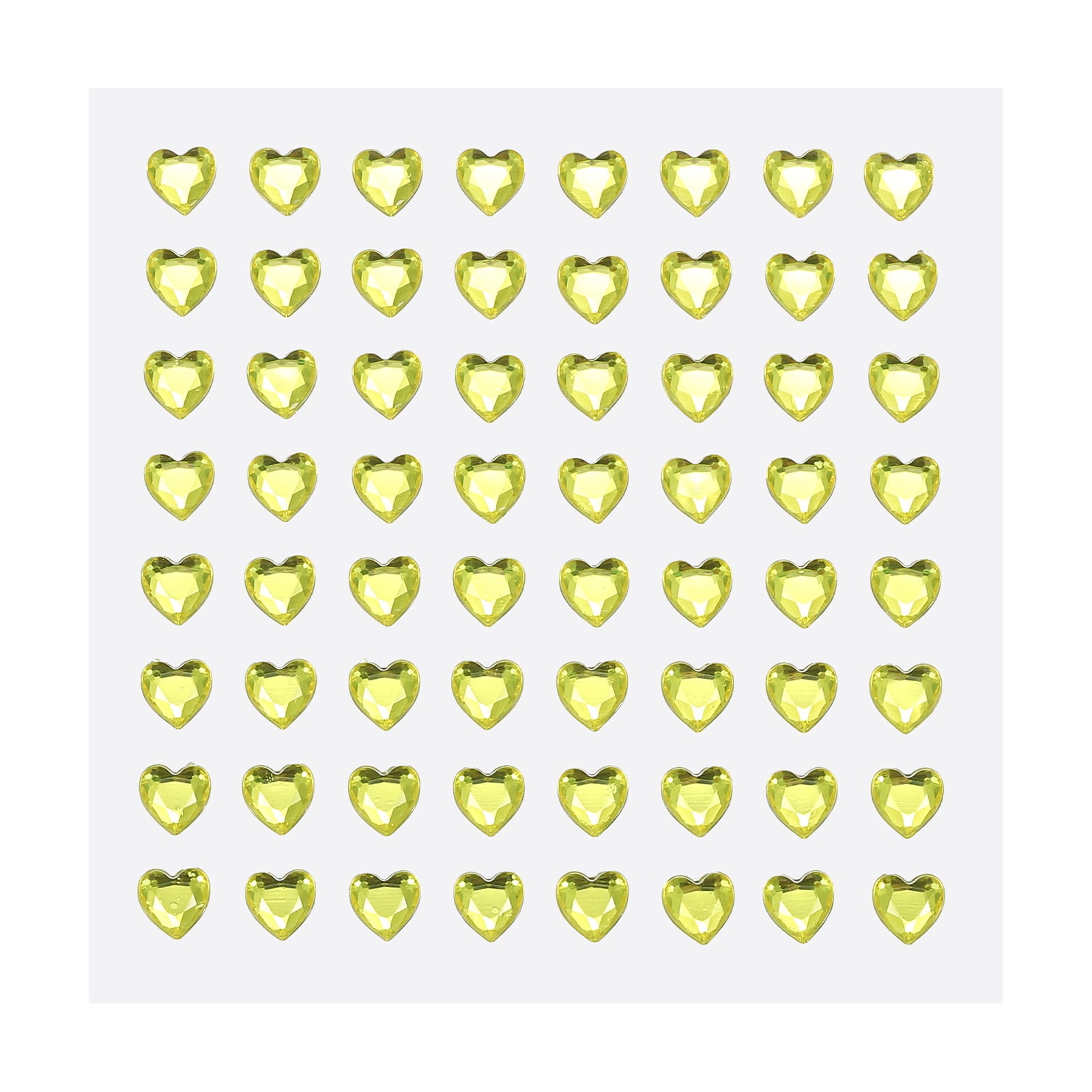 Uxcell 512 Pcs Heart Rhinestone 6mm Self Adhesive Gems Stickers Jewelry ...