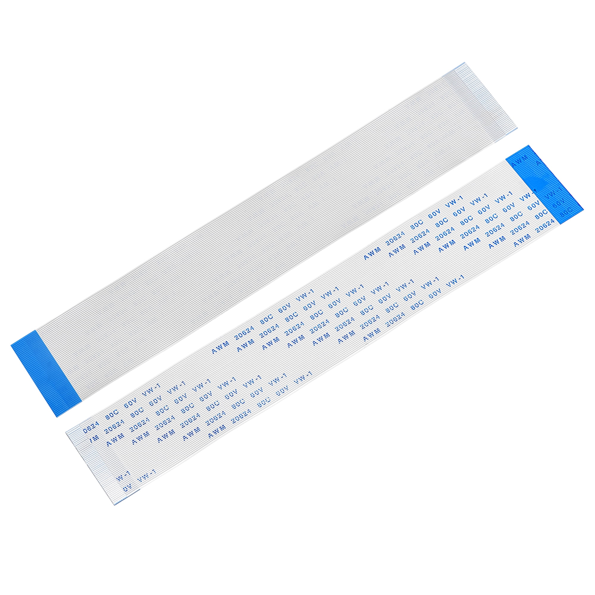 Uxcell 51pins Flexible Flat Cable FPC FFC B Type Ribbon Cable PE White ...