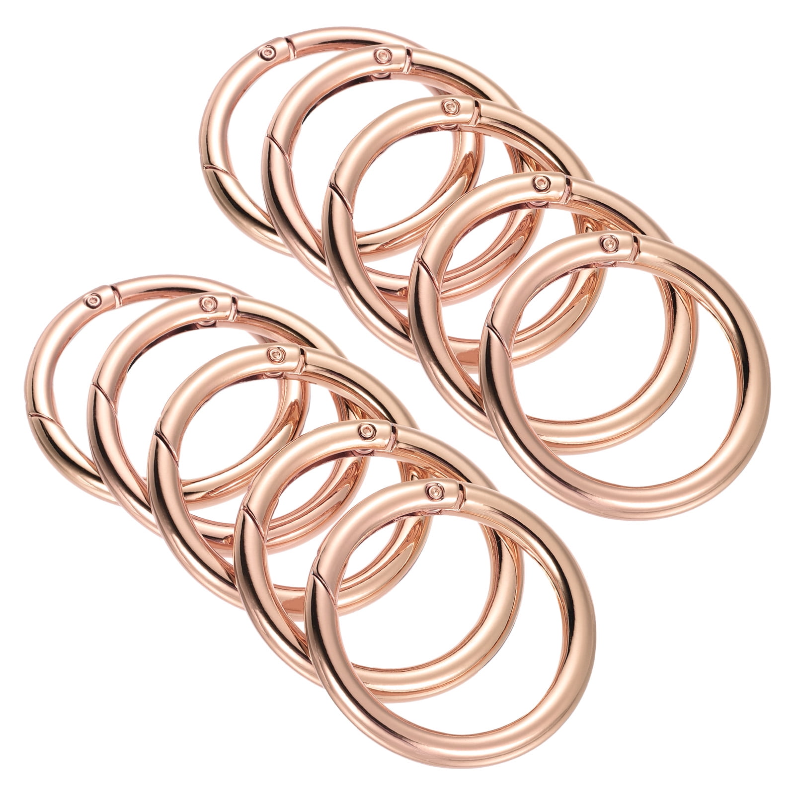 Uxcell 51x39x6mm Round Zinc Alloy Spring Gate O Ring Snap Clip Buckle ...