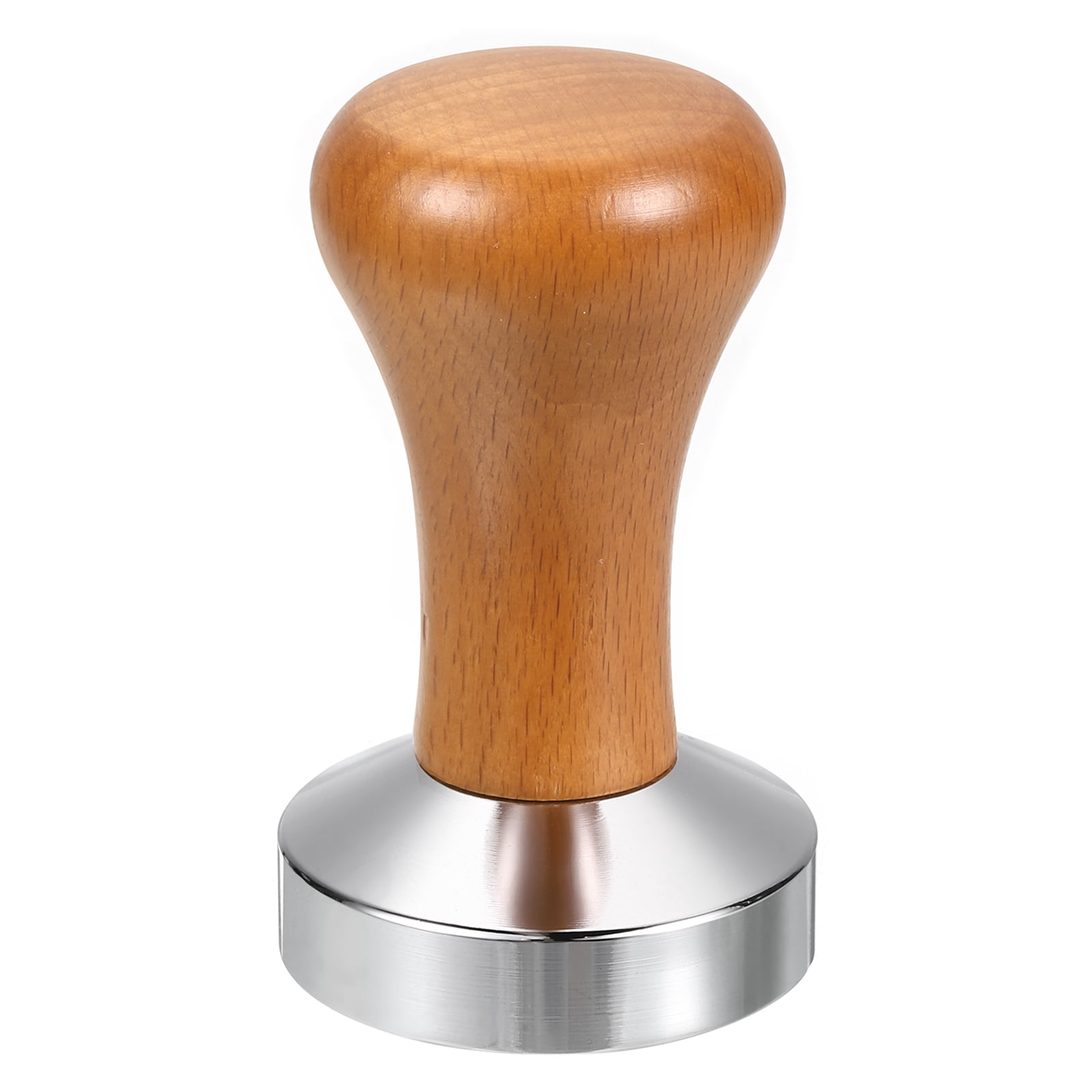 Uxcell 53mm Coffee Tamper, Wooden-Handle Coffee Bean Press Dark ...