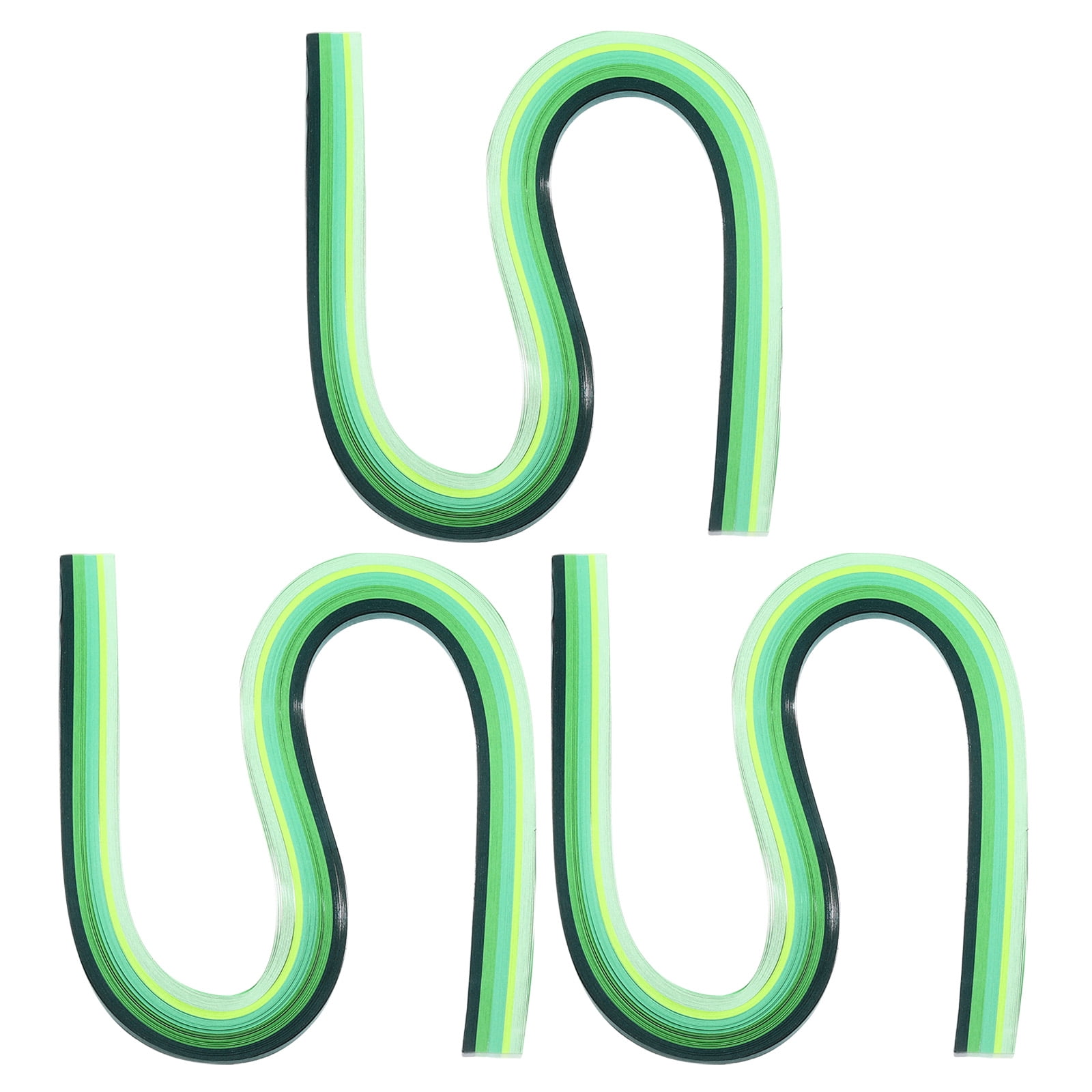 Uxcell 540 x 10mm Rainbow Quilling Strips Paper, Gradient Green 360 Pcs ...