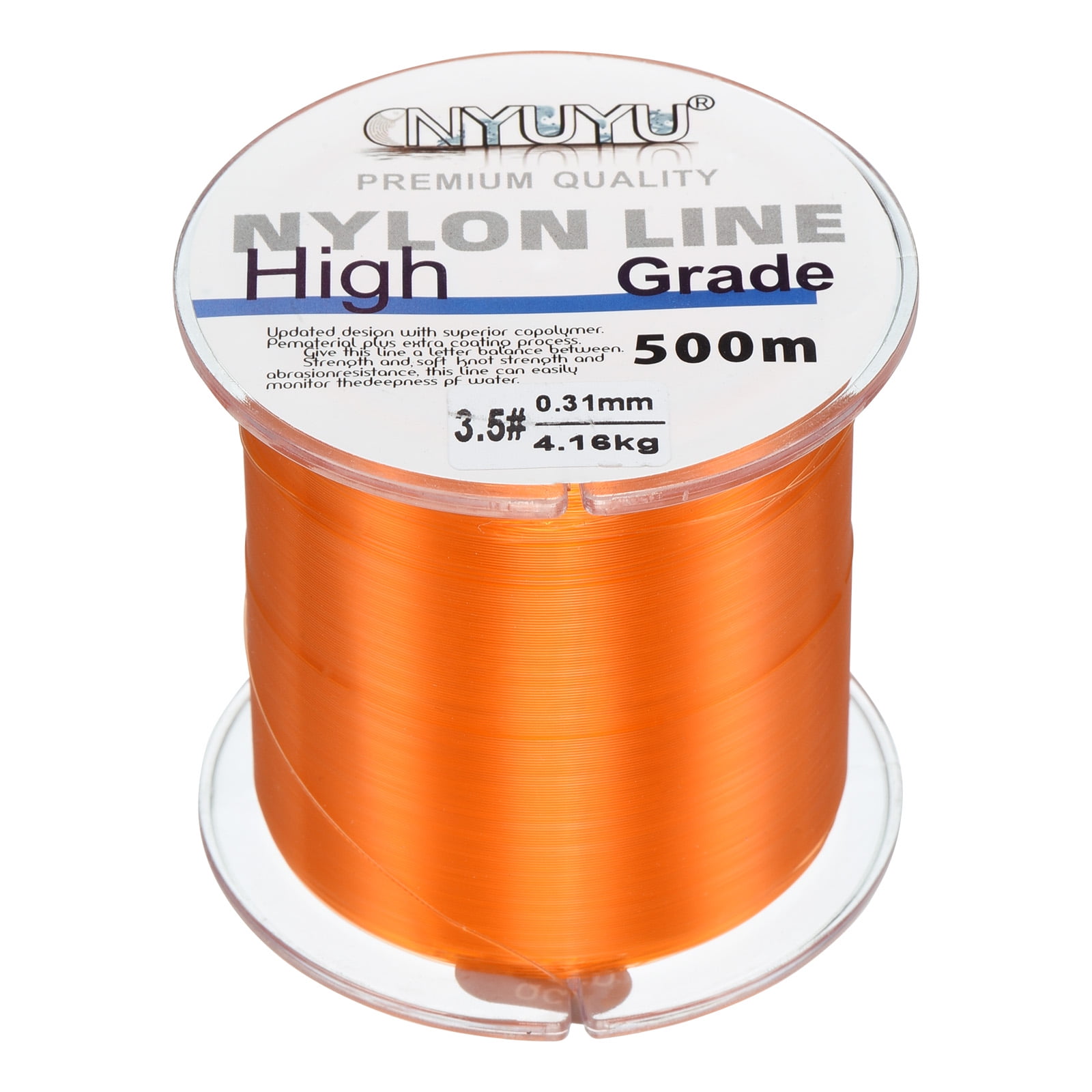 Uxcell 547Yard 10Lb Fluorocarbon Coated Monofilament Nylon Fishing Line ...