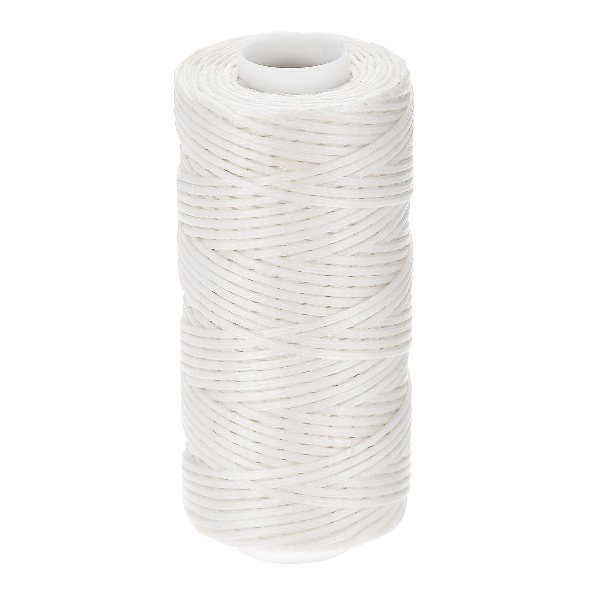 Uxcell 55 Yards 150D/1mm Leather Sewing Polyester Waxed Thread (White ...