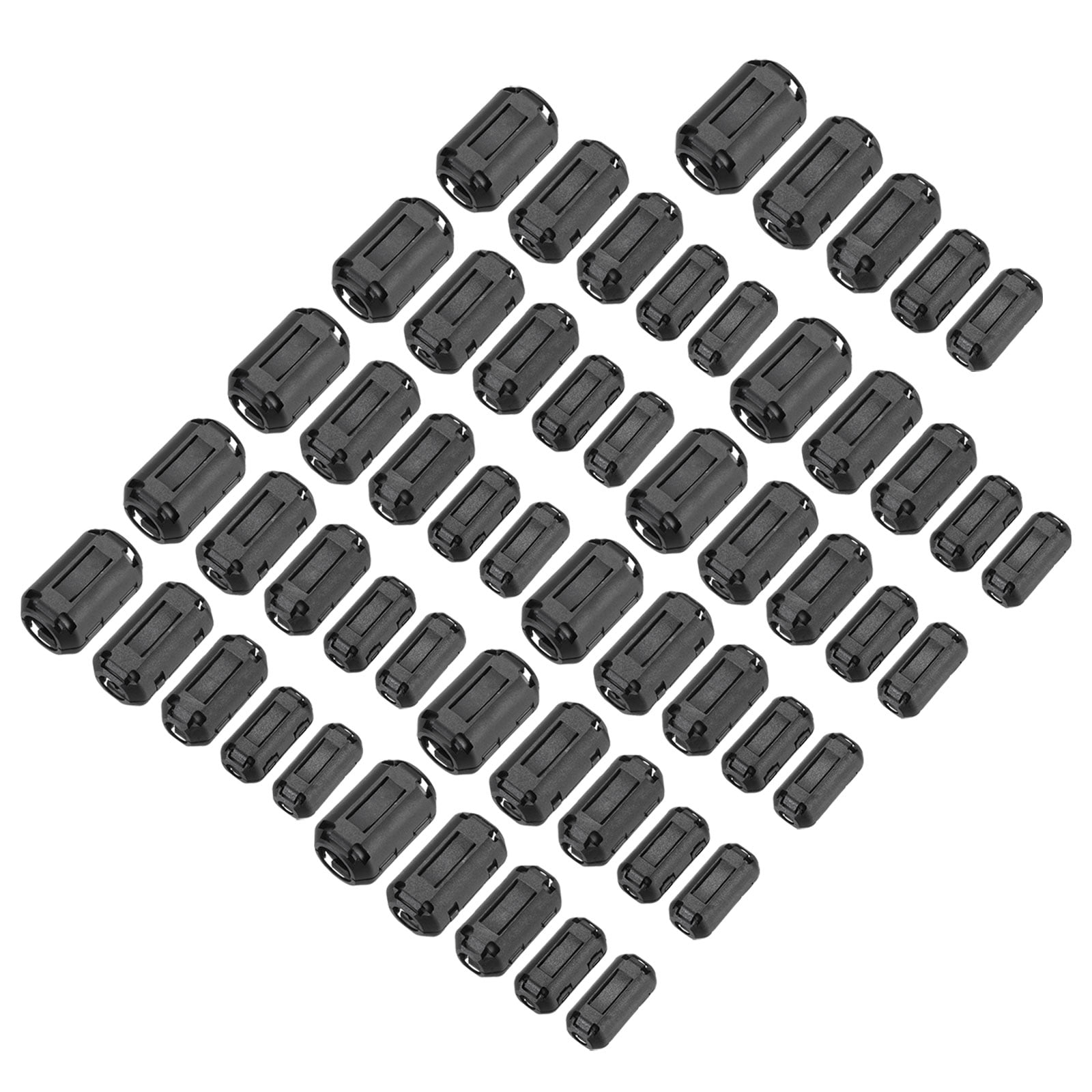 Uxcell 55Pcs 5 Sizes Clip-on Ferrite Ring Core, Ferrite Beads EMI RFI ...