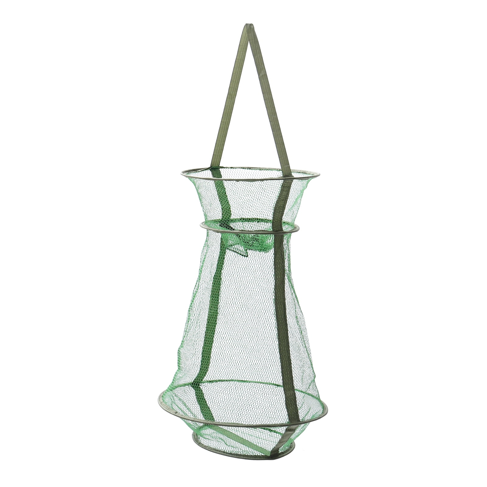 Uxcell 55cm/22" Fishing Keep Net Collapsible Fish Basket Mesh Nylon ...