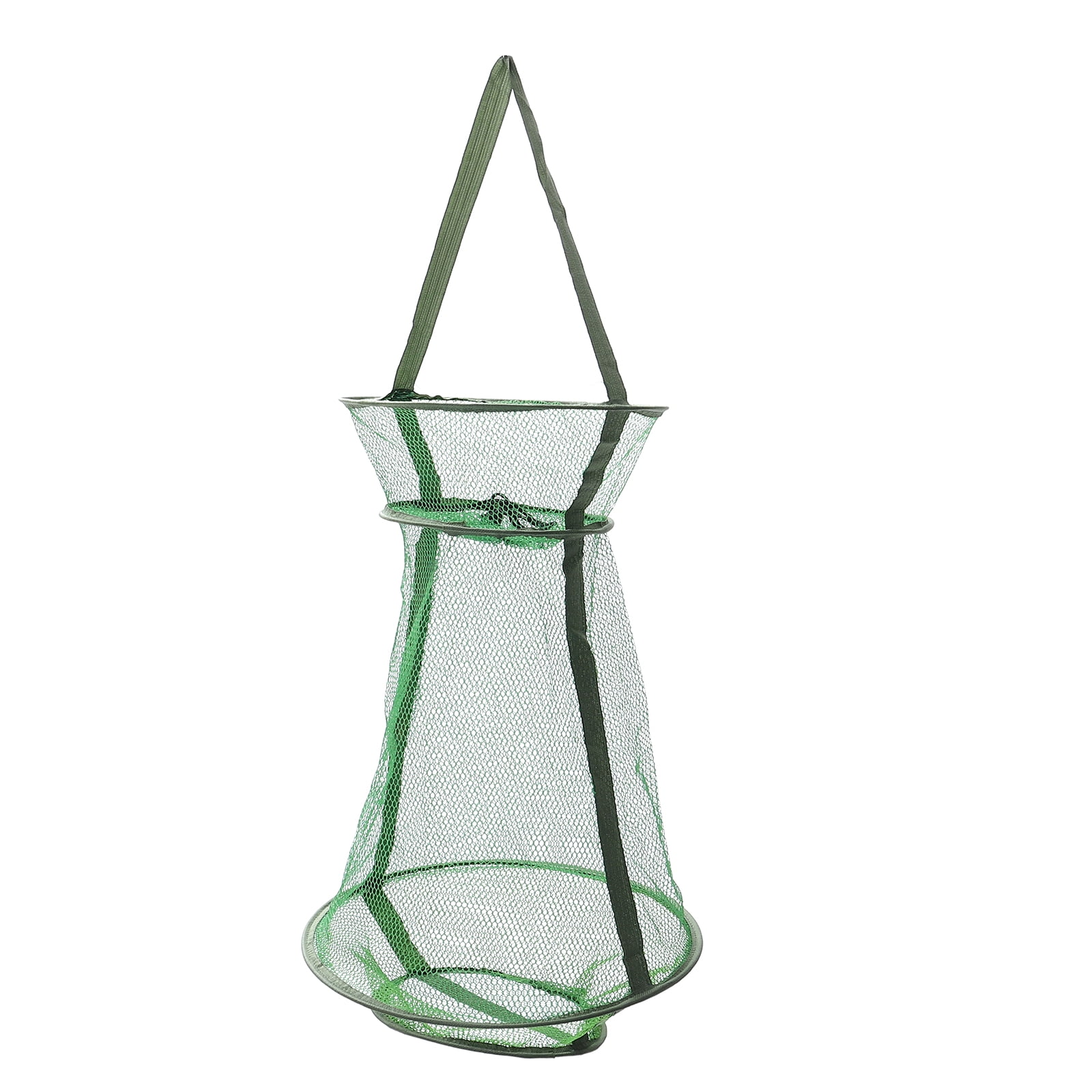 Uxcell 55cm/22" Fishing Keep Net Collapsible Fish Basket Mesh Nylon ...