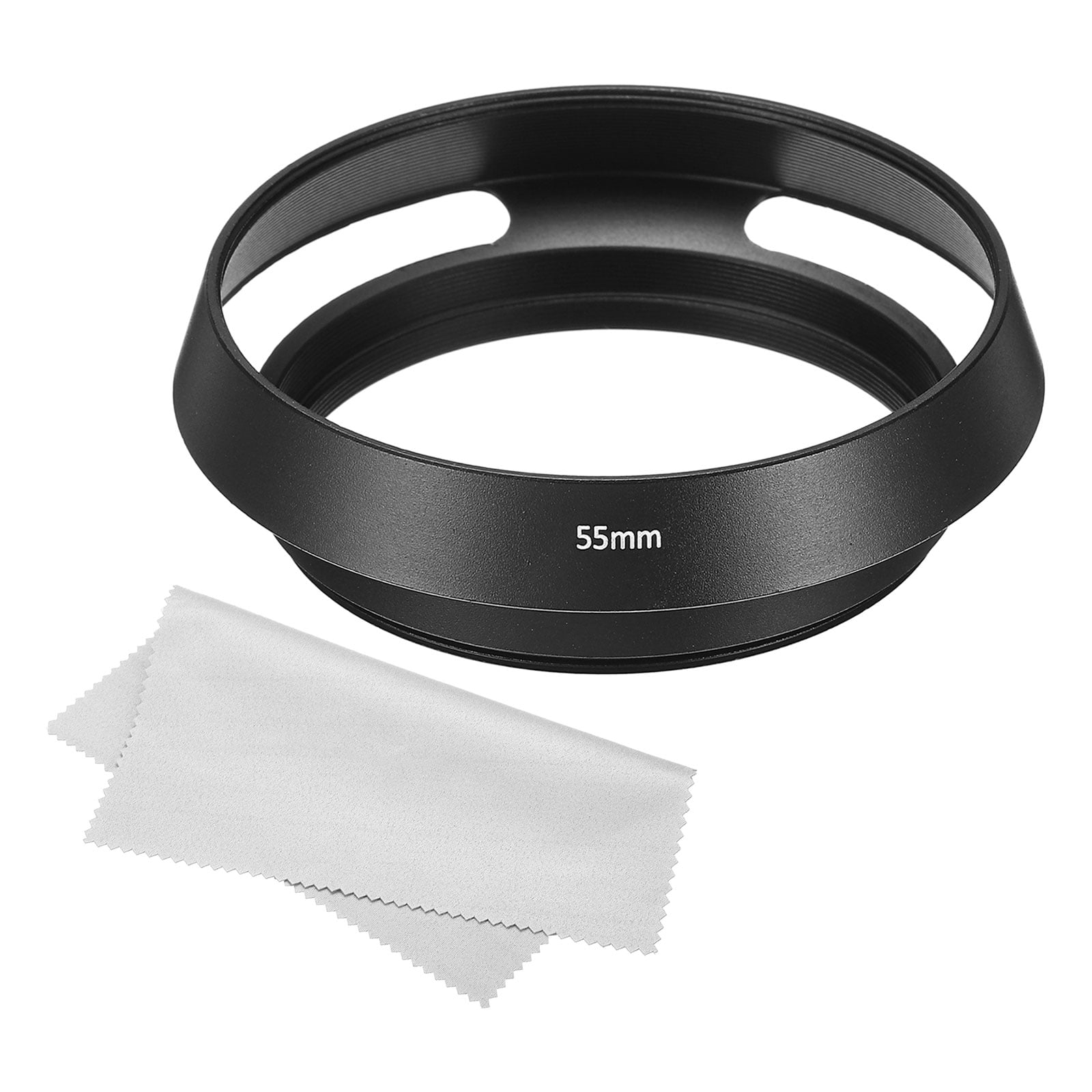 Uxcell 55mm Lens Hood, Standard Vented Matte Surface Hood with Cleaning ...