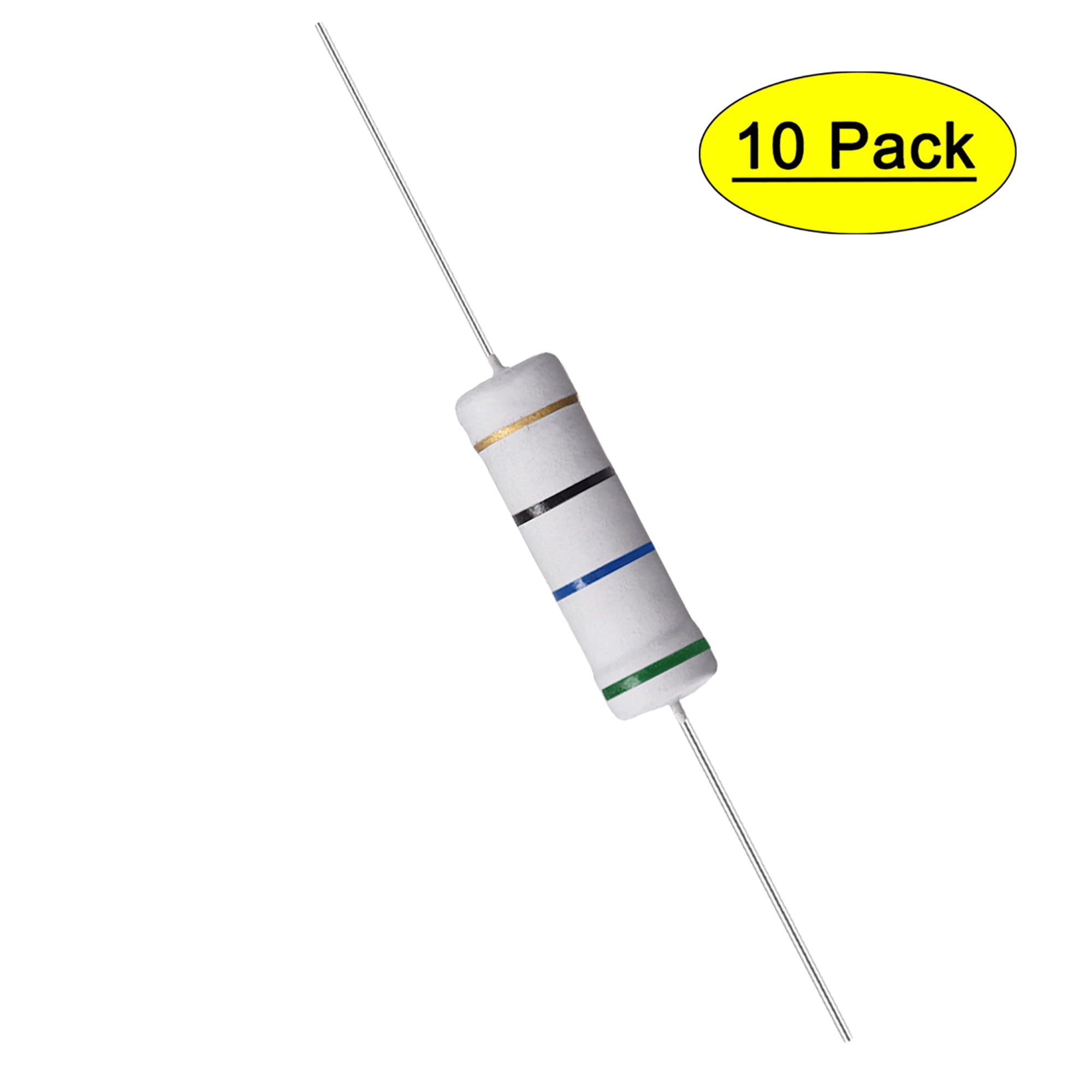 Uxcell 10Pcs 5W 5 Watt Metal Oxide Film Resistor 56 Ohm ±5% Tolerance ...