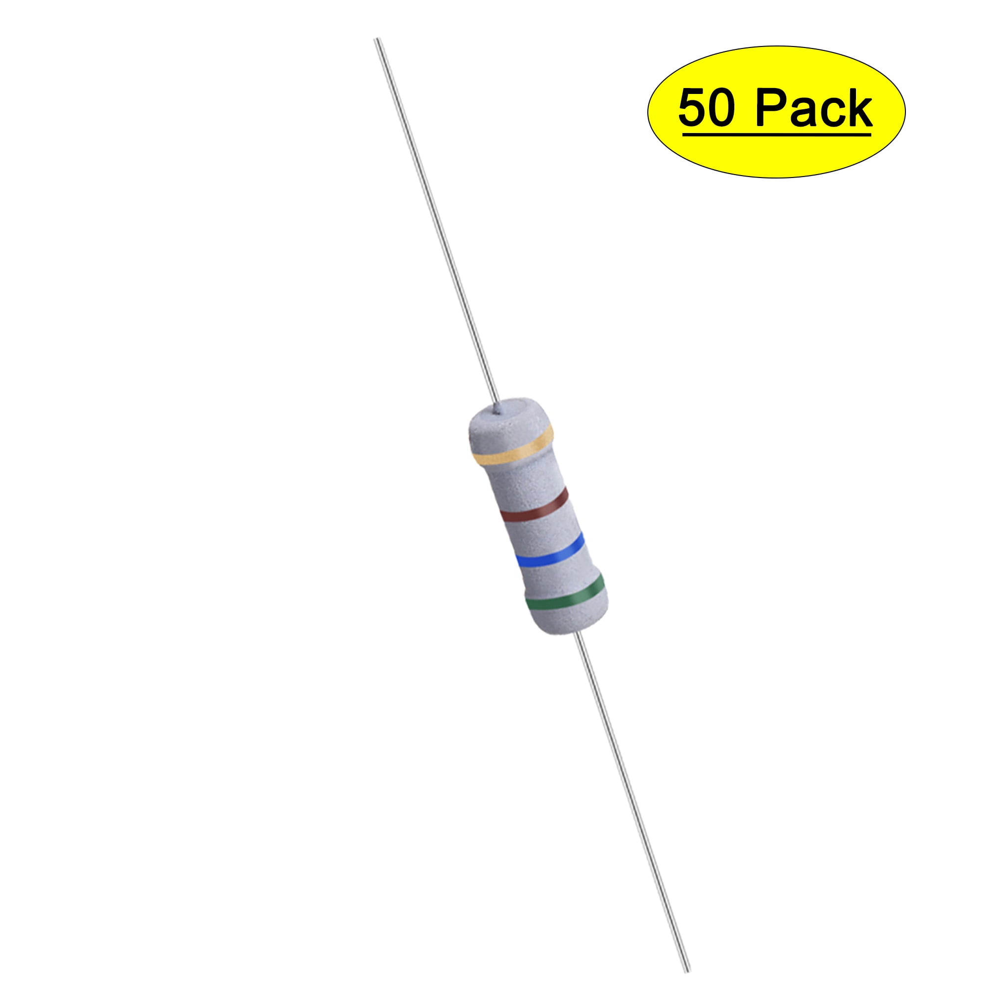 Uxcell 560 Ohm 1W ±5% Tolerance Axile Lead Metal Oxide Film Resistor 50 ...