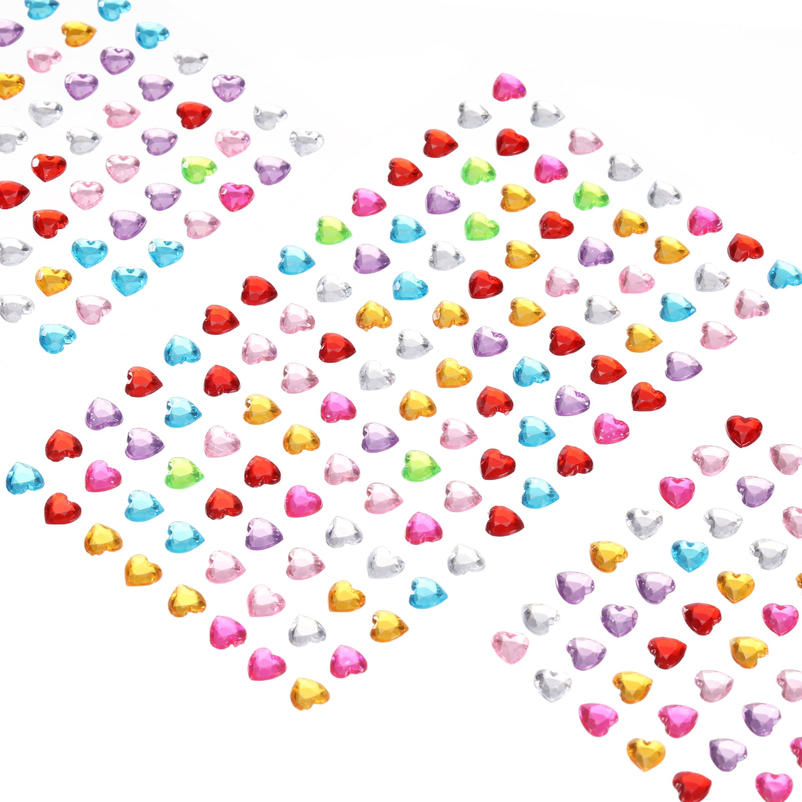 Uxcell 560 Pcs Gems Stickers for Crafts, 5 Sheet Self-Adhesive Gems ...