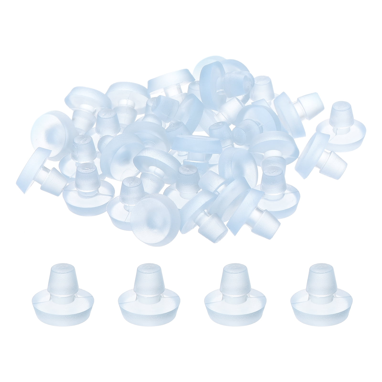 Uxcell 56Pack 5.5mm/0.22 Glass Table Top Bumpers with Stem for Patio ...