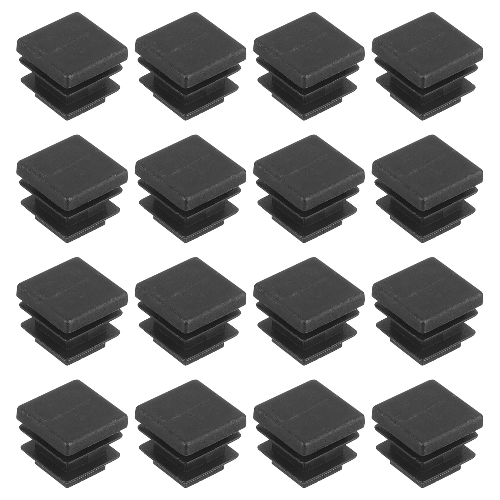 Uxcell 56Pack Square Plastic Plug Insert, 0.63" x 0.63" Black Plastic ...