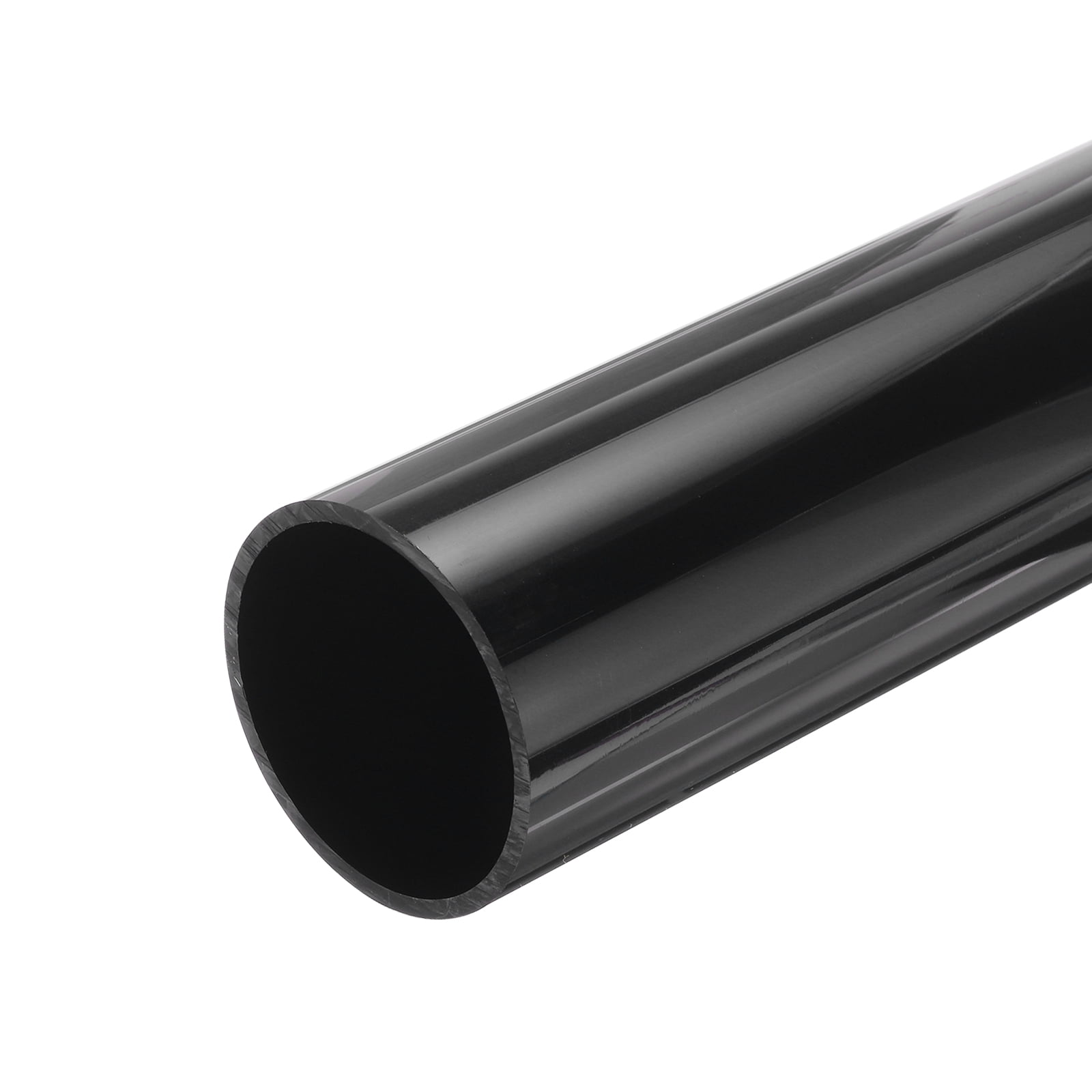 Uxcell 57mm ID 63mm OD 500mm Black PVC Pipe Rigid Water Pipe Drain Pipe ...