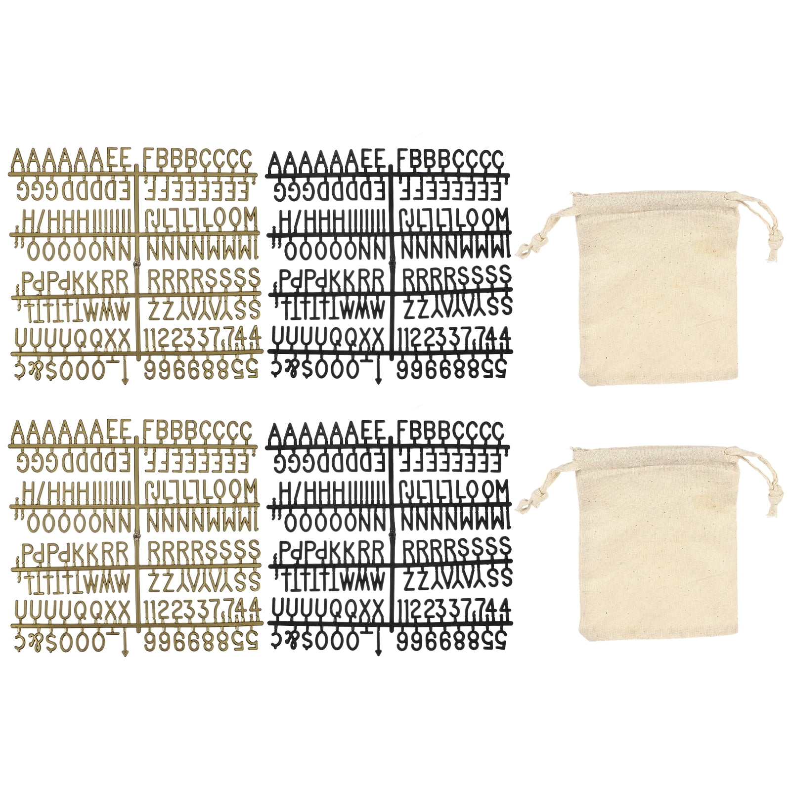 Uxcell 588 Piece Plastic Letters Set for Felt Letter Board, Black ...