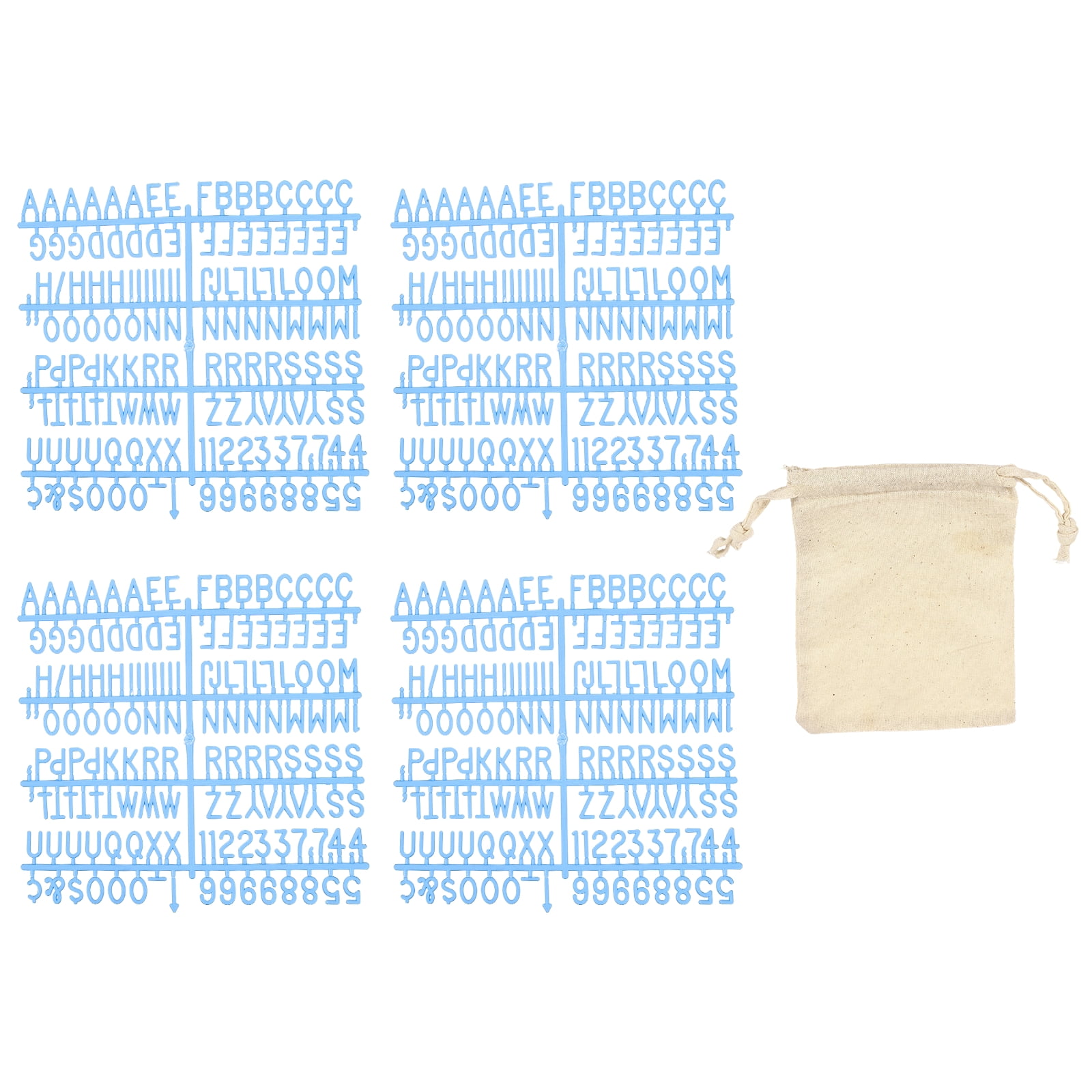 Uxcell 588 Piece Plastic Letters Set for Felt Letter Board, Blue ...
