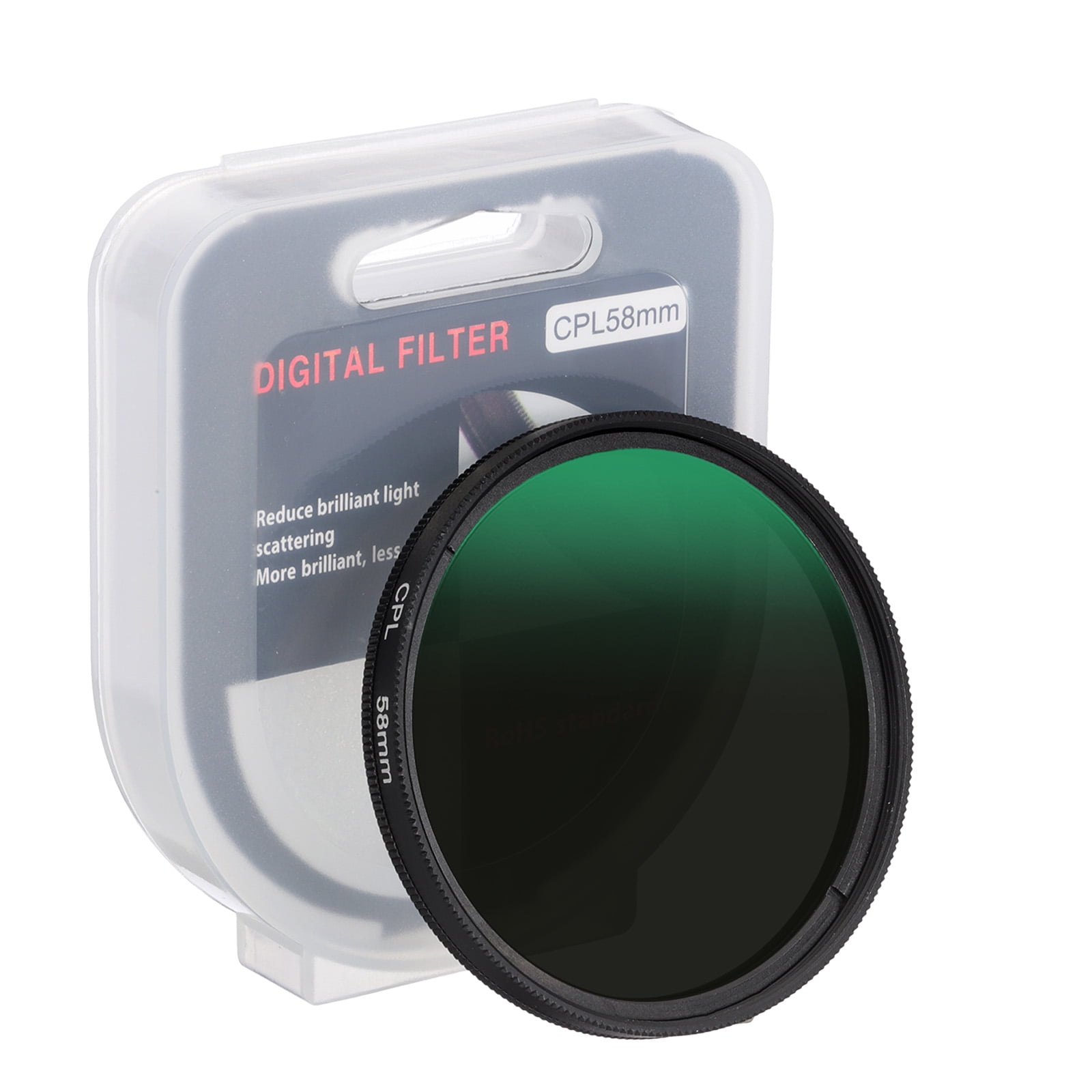 Uxcell 58mm Circular Polarizer Filter, Camera Lens Filter Slim Optical ...