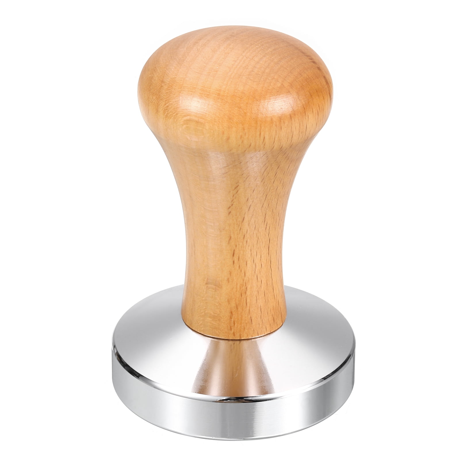 Uxcell 58mm Coffee Tamper, Wooden-Handle Coffee Bean Press Stainless ...