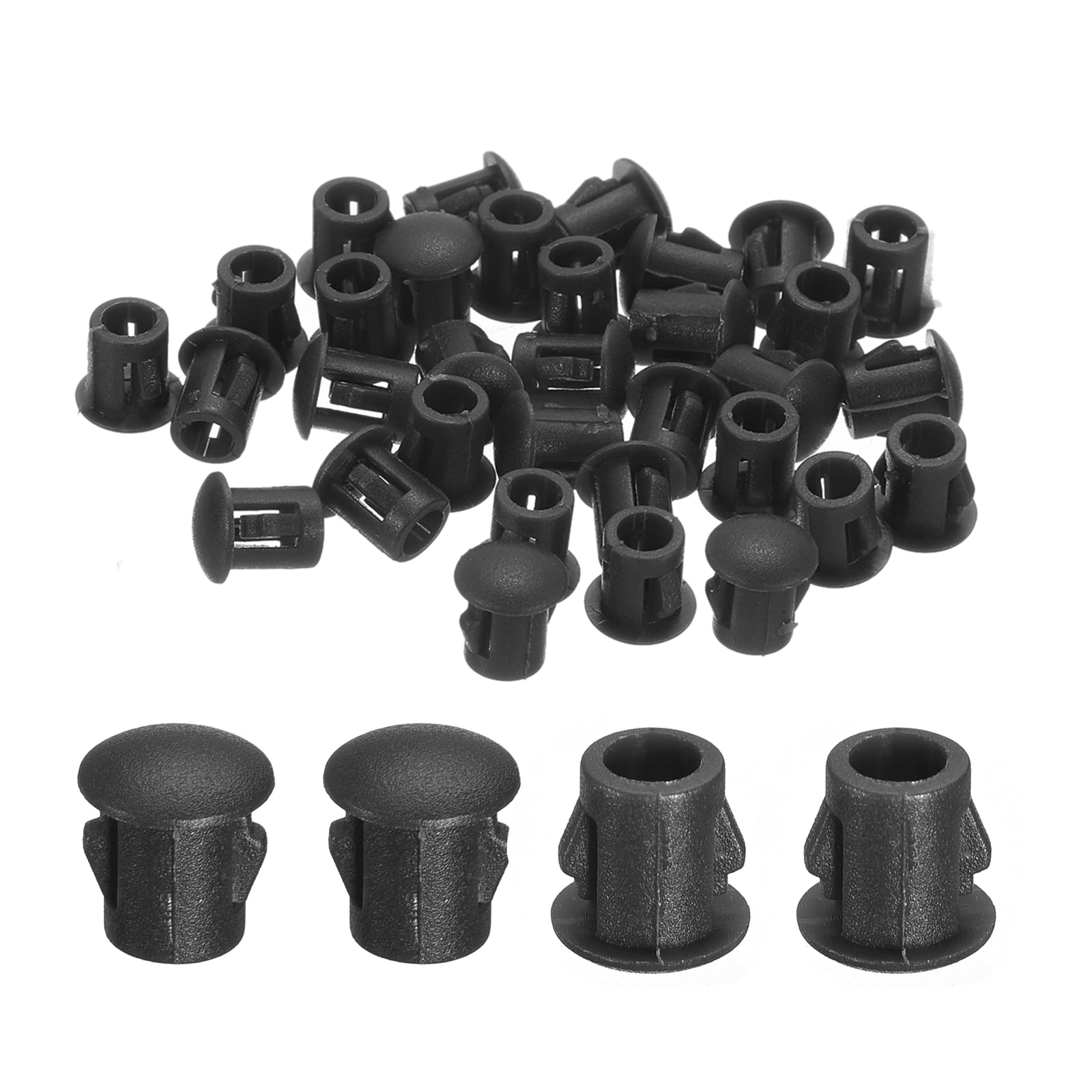 Uxcell 58pack 5mm(3/16")" Nylon Hole Plugs, Flush Type Panel Round Snap ...
