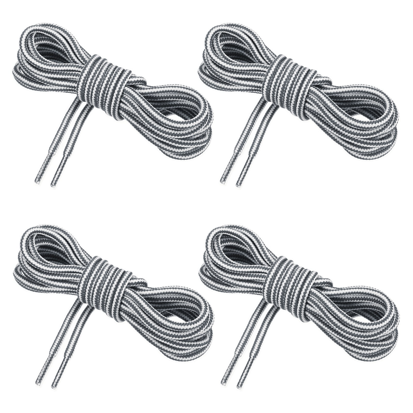 Uxcell 59.1 x 5/32 Inch Dual Colored Round Boot Laces Shoelaces, White ...