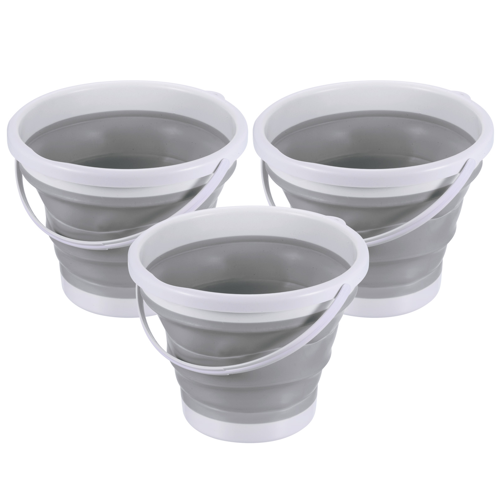 Uxcell 5L Collapsible Bucket, Portable Folding Beach Bucket for Camping ...